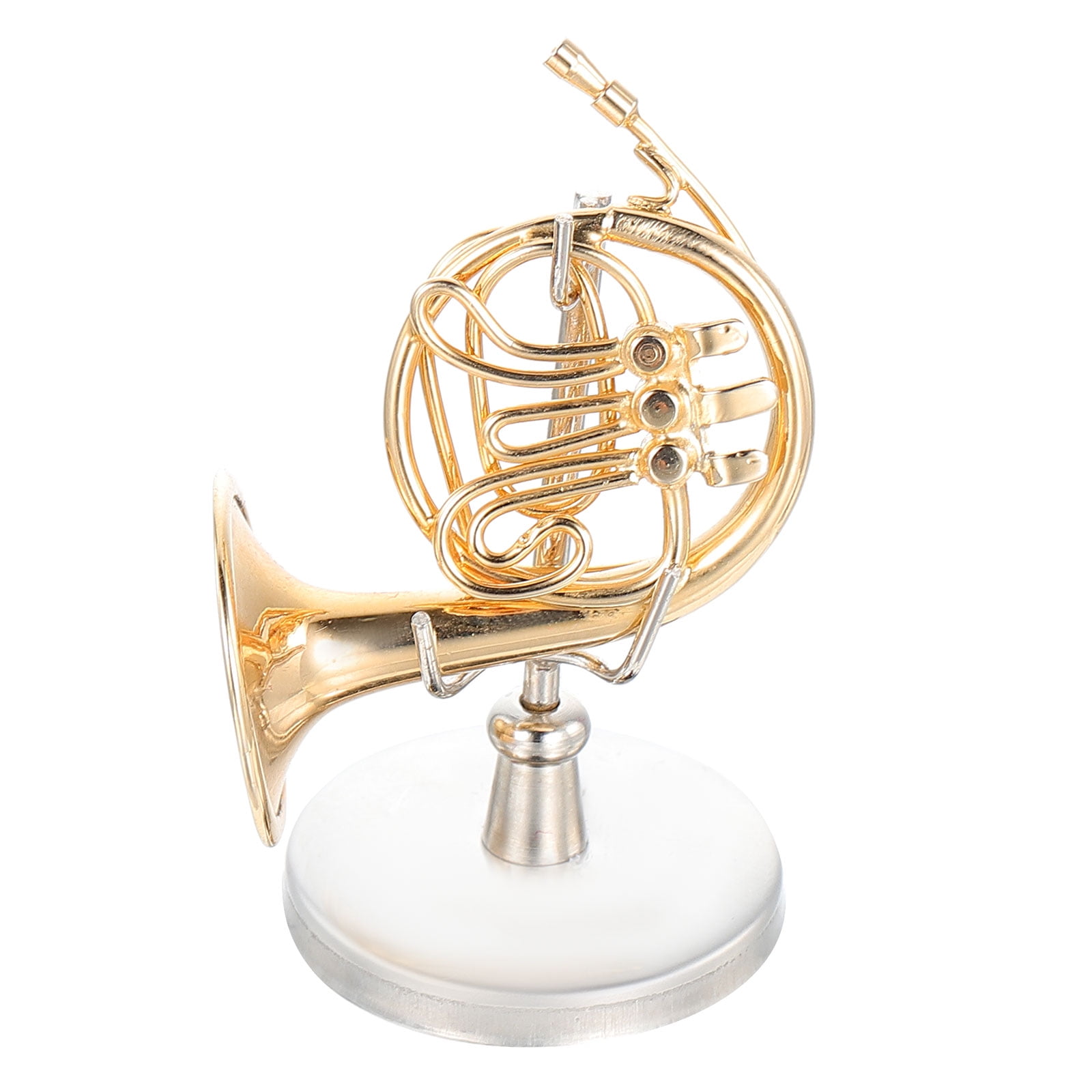 HONMEET Mini Musical Instrument Models Golden Horn Adornment Living ...