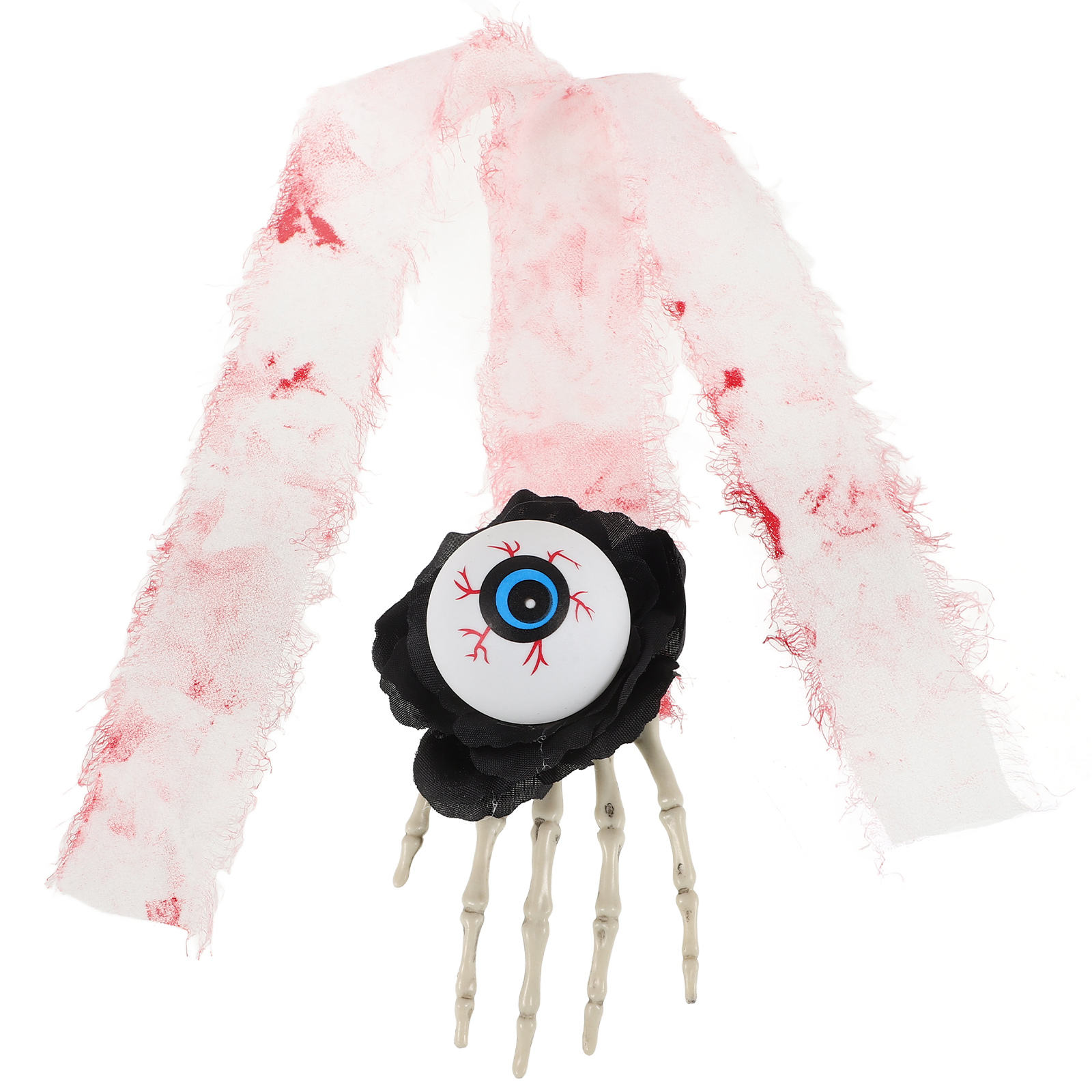 HONMEET Horror Headdress Eyeball Hair Clips Skeleton Hand Gauze 1Pack ...