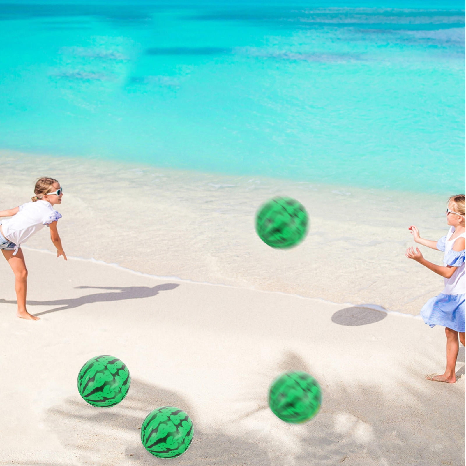 HONMEET Inflatable Watermelon Toddler Toys Green 1Pack for Summer Pool ...