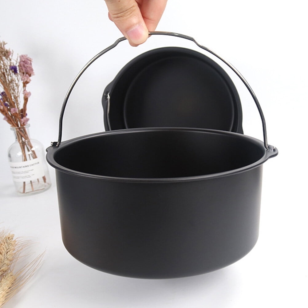 HONMEET Frying Basket Deep Fryer Round Fryer Basket Black 1Pcs ...