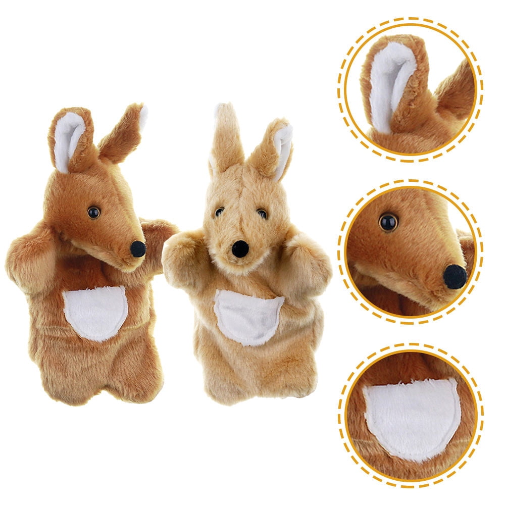 HONMEET Kids Hand Puppets Animal Shape Plush Velvet for Early Education ...