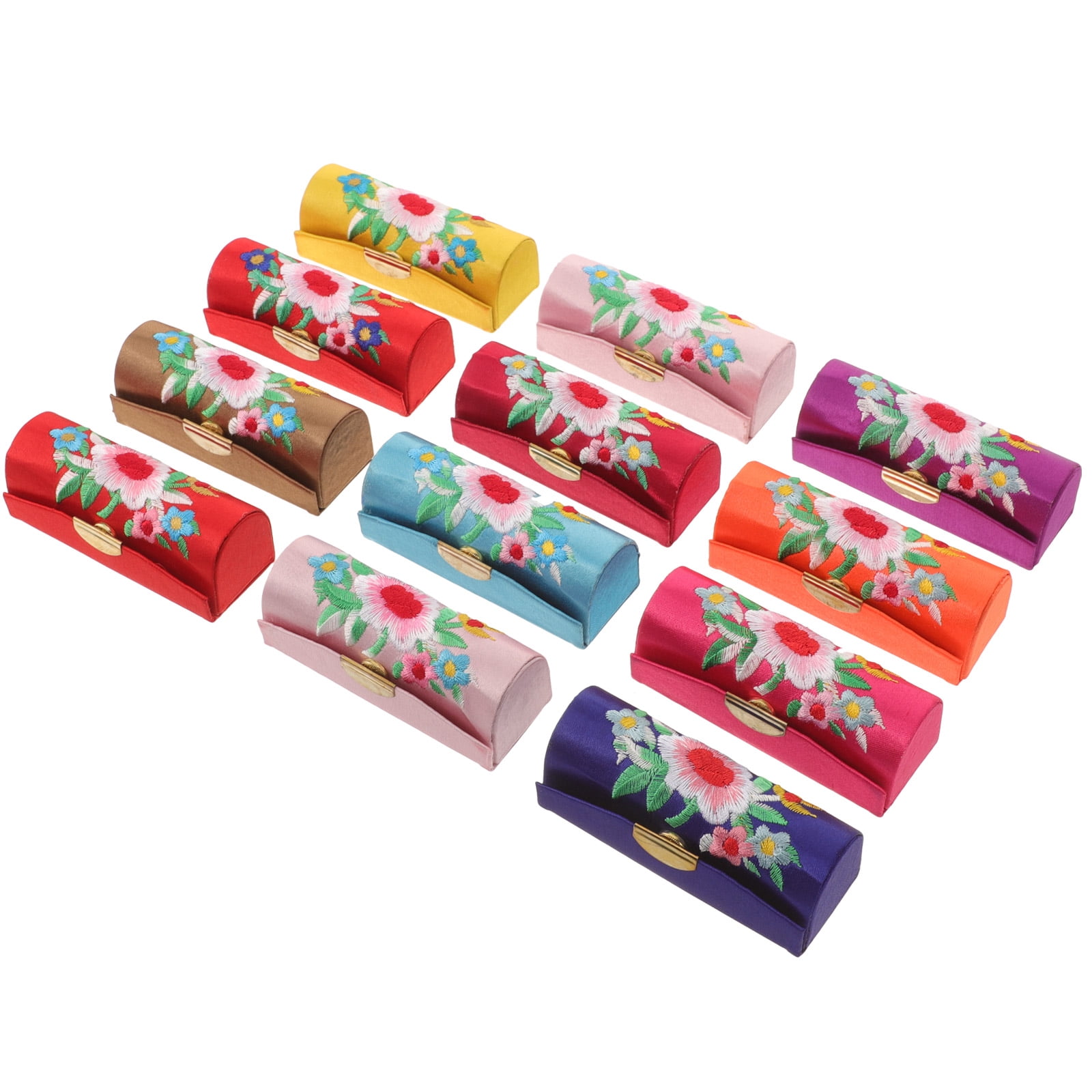 HONMEET Lipstick Case for Women 12Set Vintage Style Rectangular Shape ...