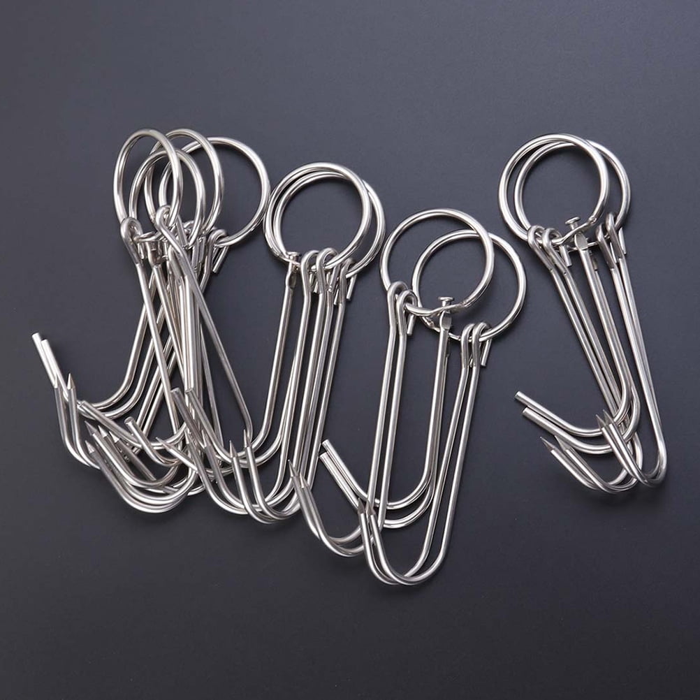 HONMEET Meat Hooks for Hanging Stainless Steel Drying Meat Processing ...