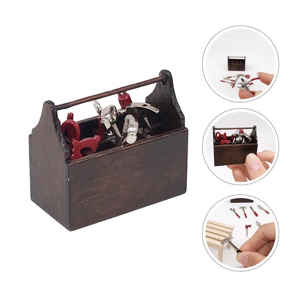 HONMEET Mini Tool Toy for Furniture Mini House and Hobbyists in Birch ...
