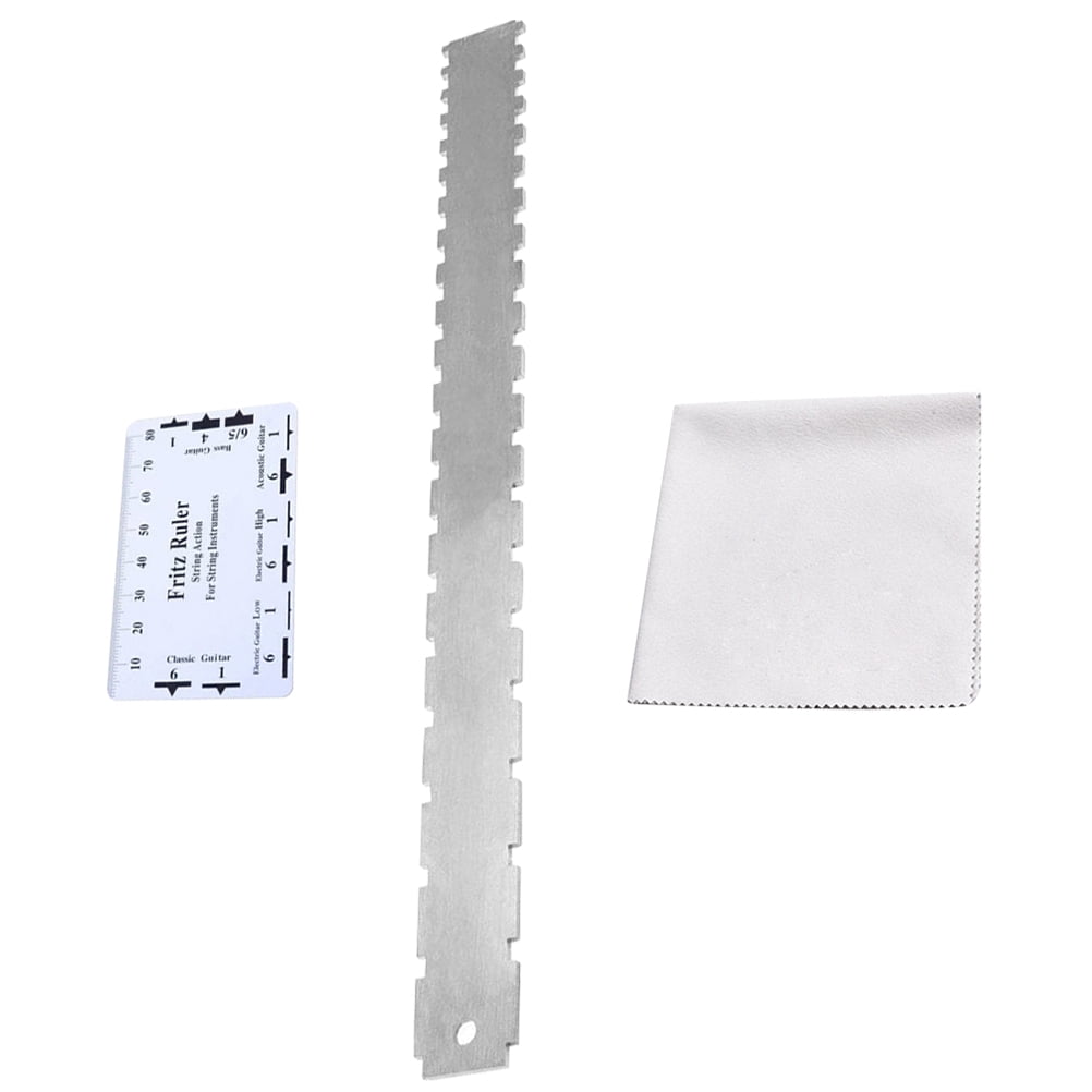 HONMEET Guitar Neck Tool Notched Straight Edge Luthier Tool Silver ...