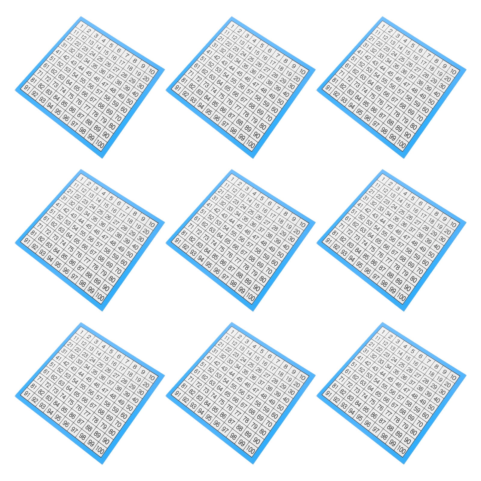HONMEET Number Math Chart 10 Sheets Clear and Concise Design for ...