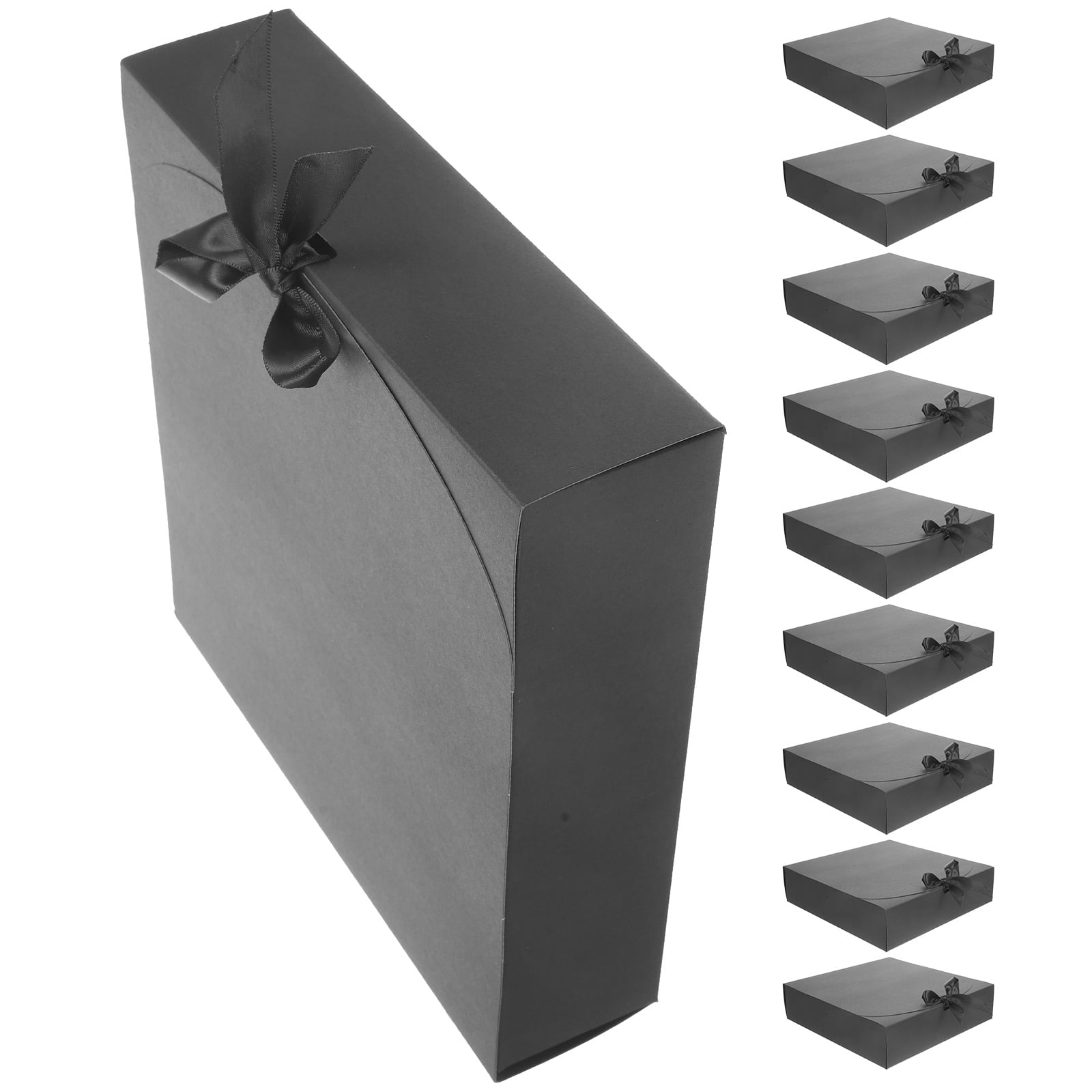 HONMEET Packing Box Wrapping Boxes For Presents 10Set Black Flip Lid ...