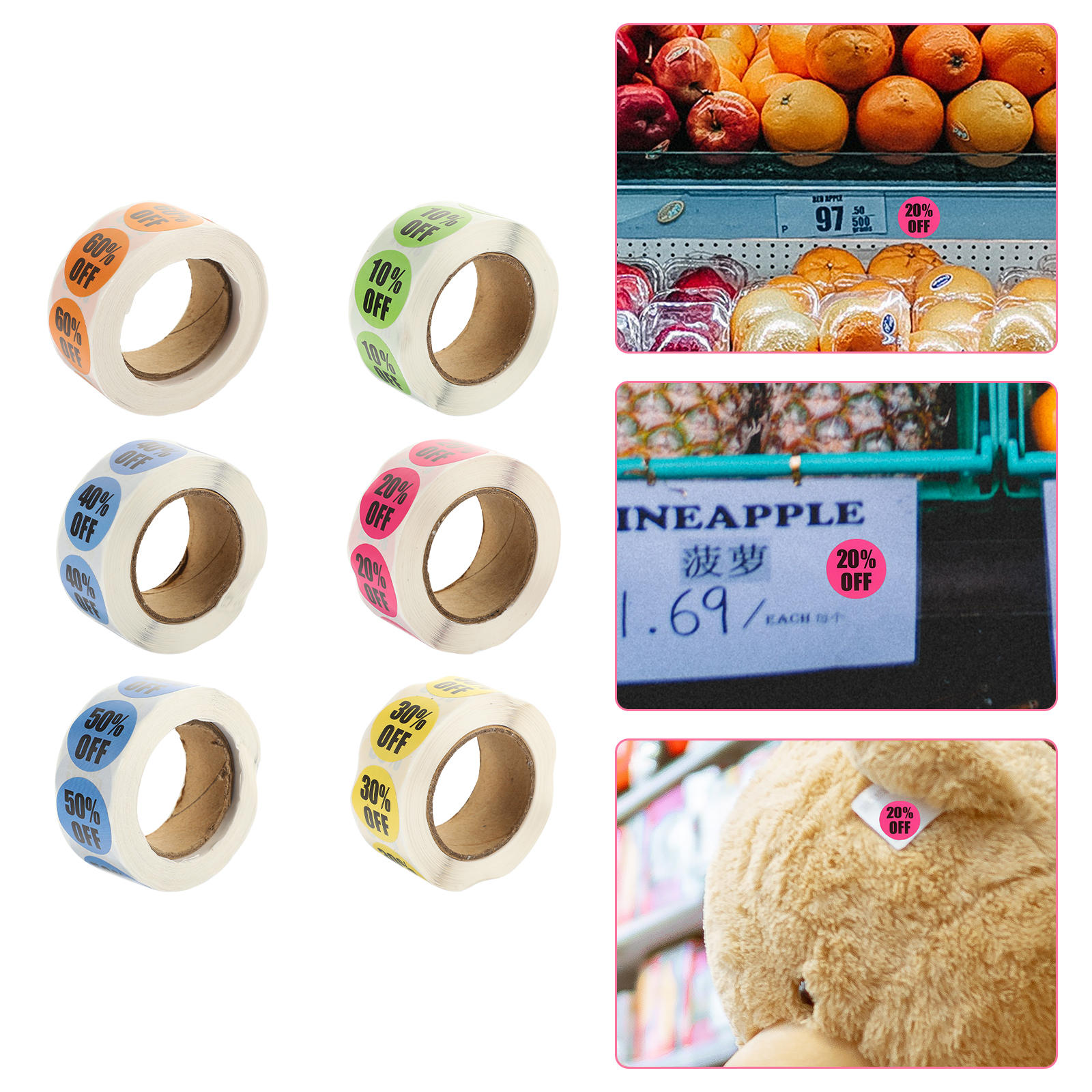 HONMEET Paper Sale Labels for Retail Stores and Garage with Easy Peel ...
