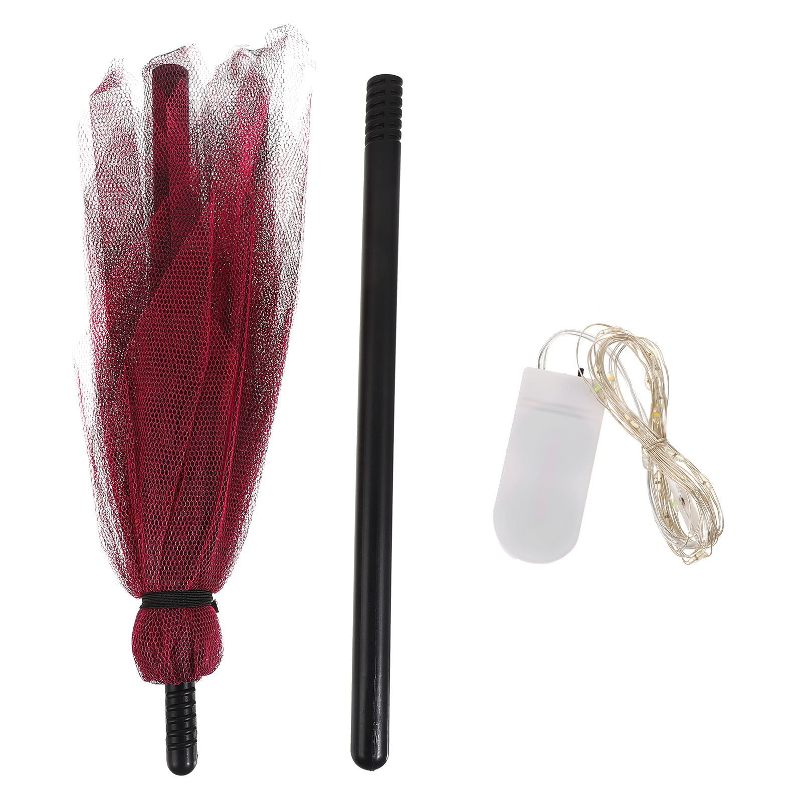 HONMEET Red Broom for Decoration Prop and Masquerade 1 Set - Walmart.com