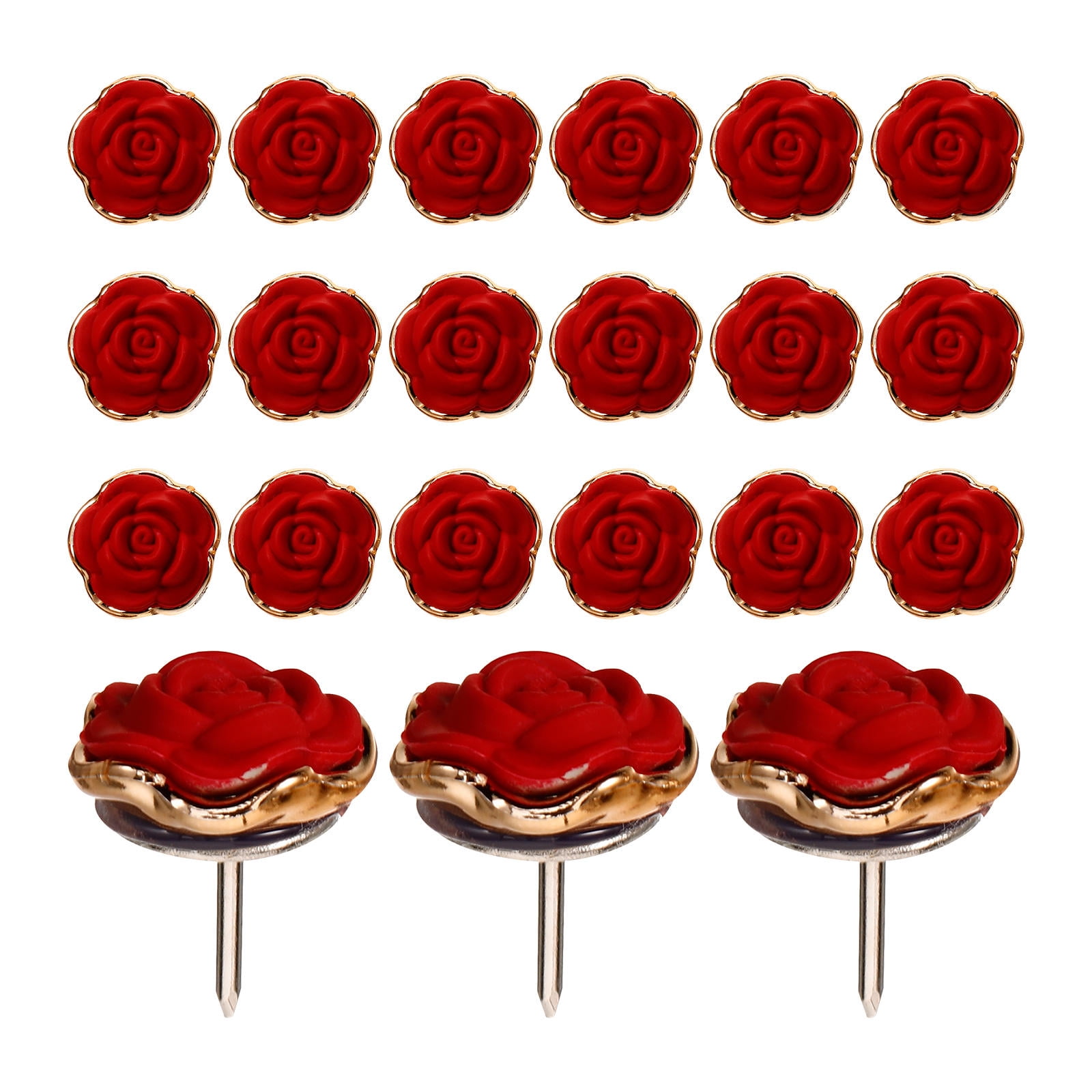 HONMEET 30Pcs Simple Design Red Thumb Tacks for Photo Wall Decoration ...