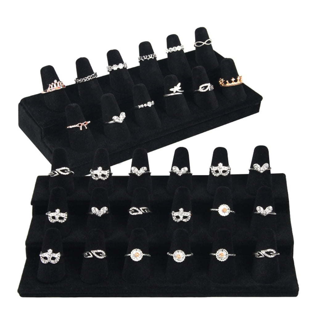 HONMEET Ring Display Showcase 1Pack Jewelry Organizer Stand Cloth 18 ...