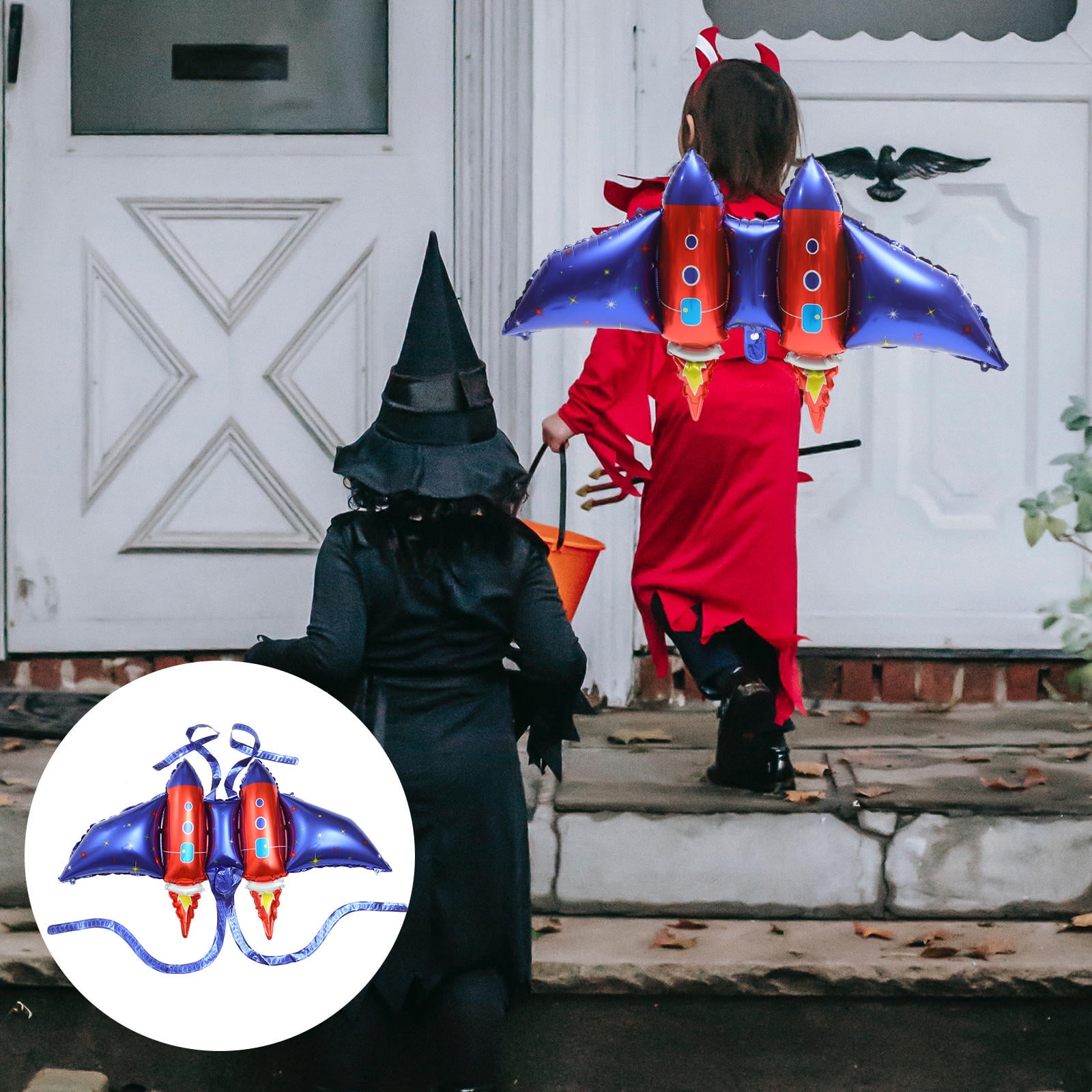 HONMEET Rocket Wing Balloons 5Pcs Cartoon Style For Kids Outer Space ...