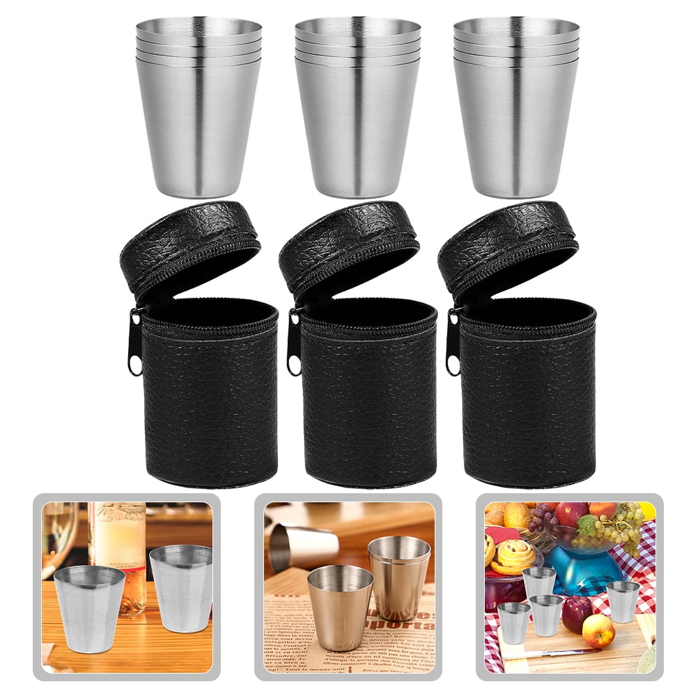 HONMEET Dishwasher Safe Stainless Steel Travel Cups for Outdoor Sets ...