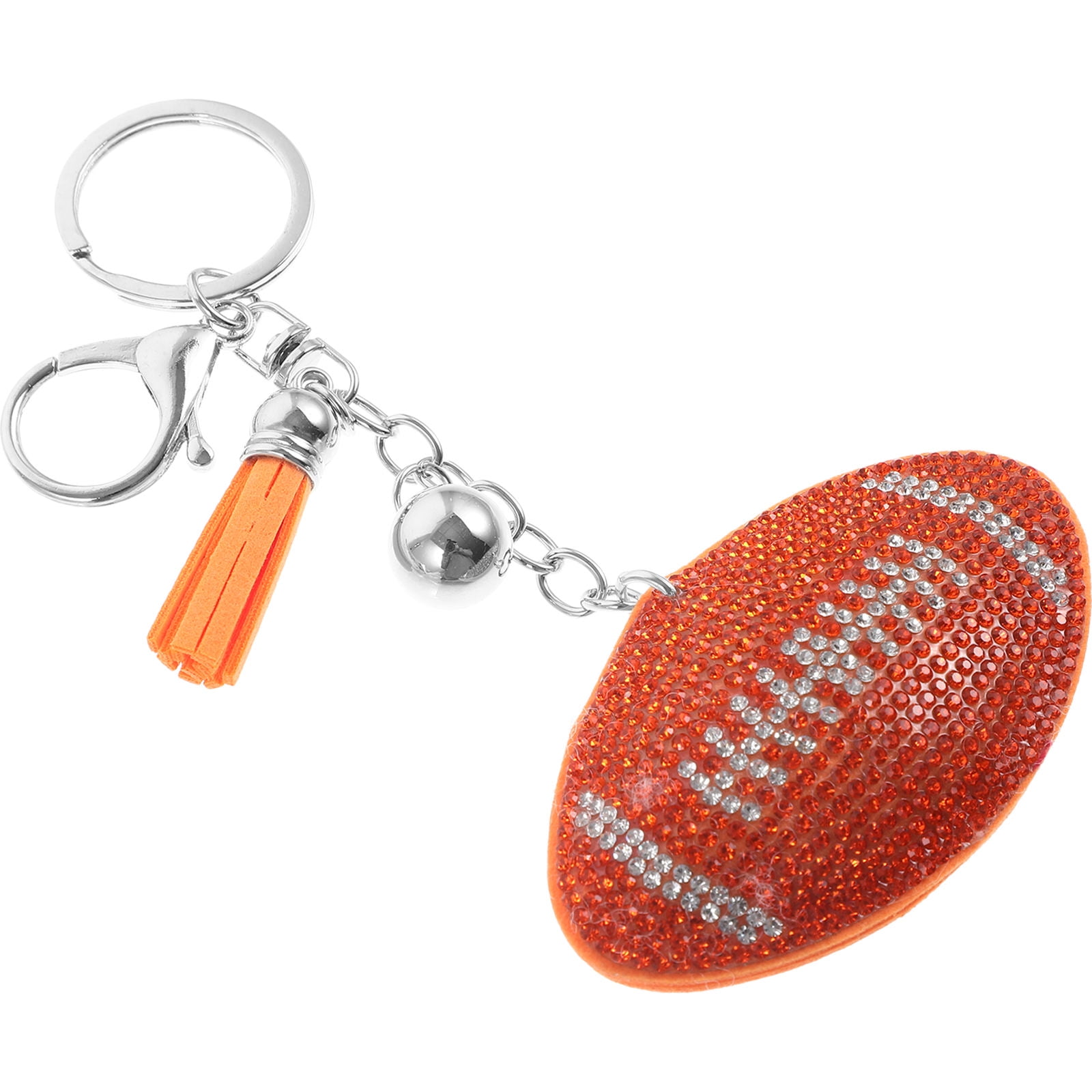 HONMEET Rugby Ball Key Chain 1Pack Orange Plastic And Aluminum Alloy ...
