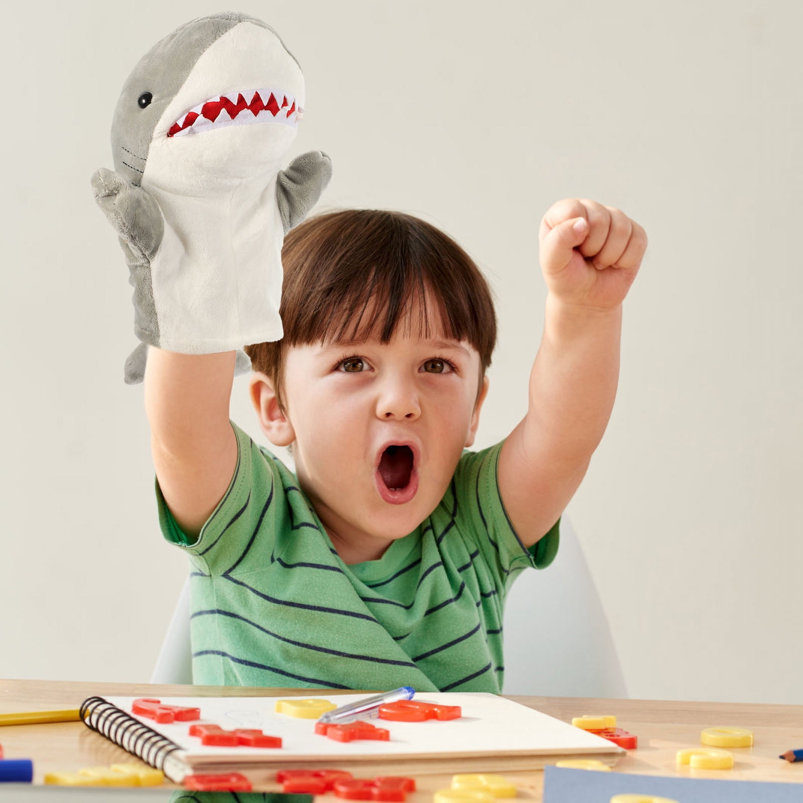 HONMEET Shark Hand Puppets 1Set for Kids and Adults Communication ...