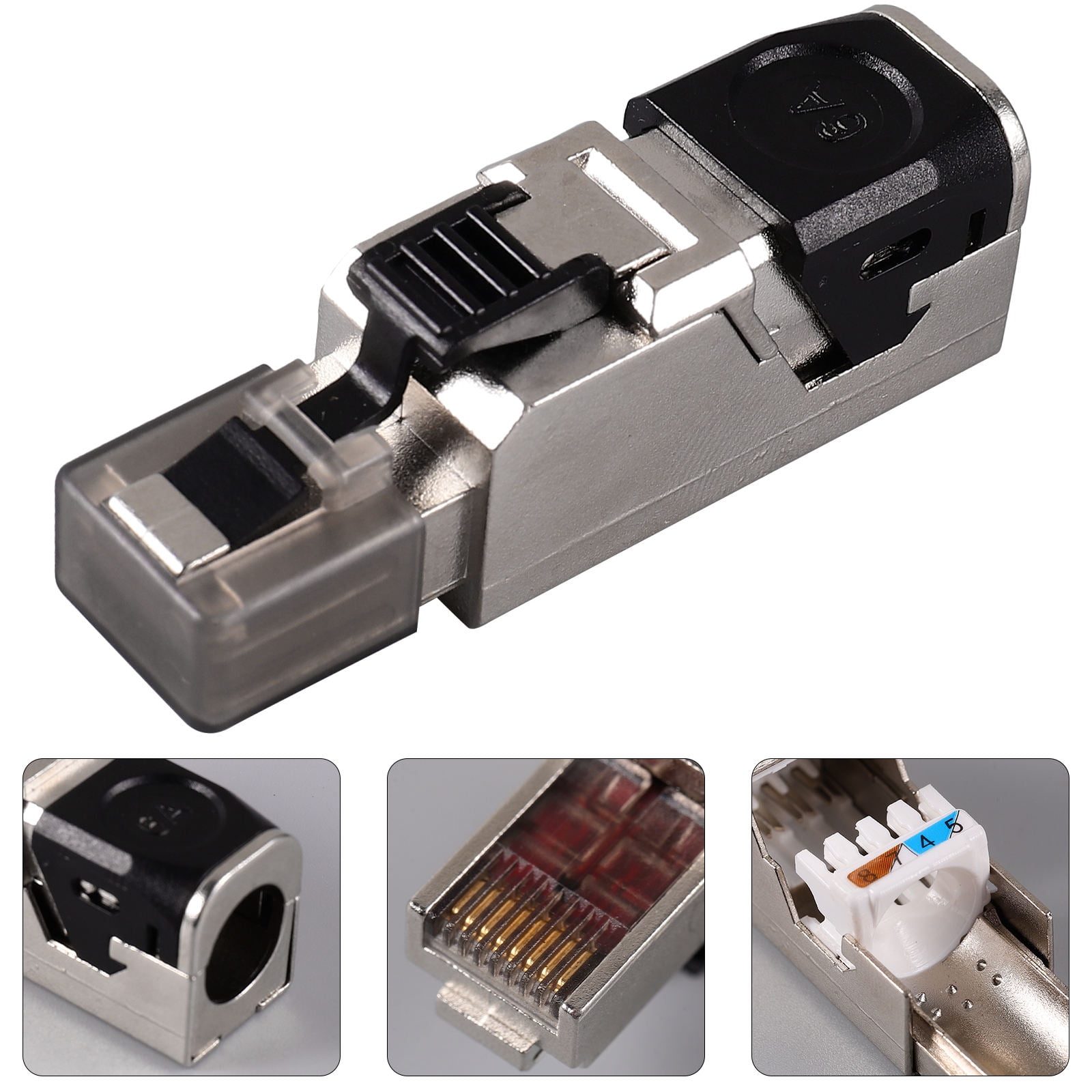 HONMEET Shielded Rj45 Connector Plug for Ethernet Cable Fast Wiring Cat ...