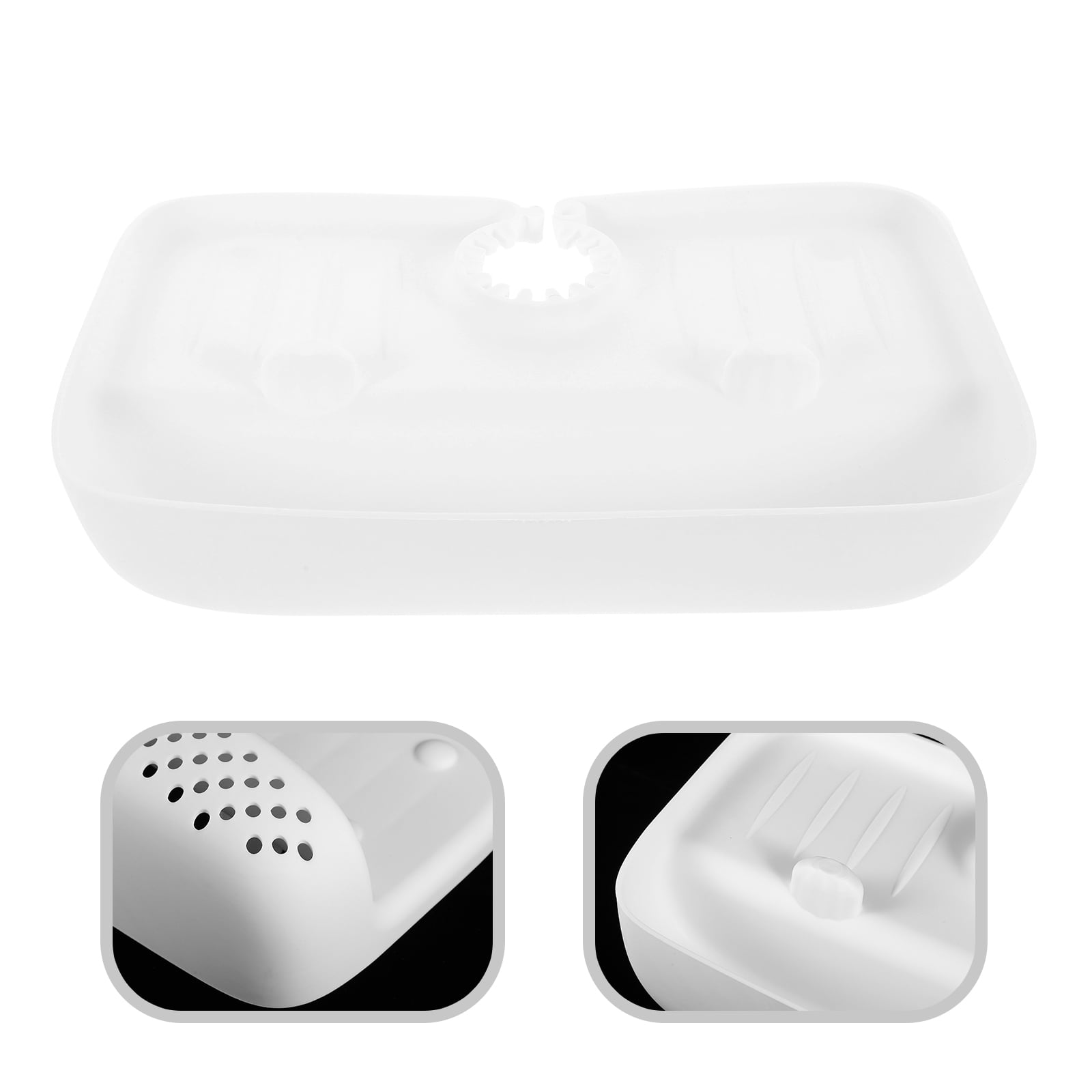 HONMEET Inclined Surface TPE Kitchen Sink Draining Mat Sponge Holder ...