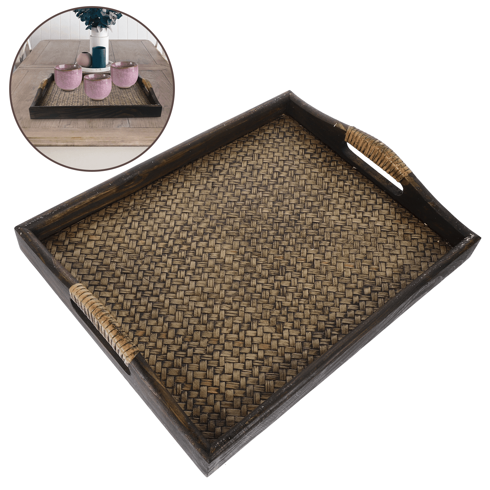 HONMEET Rectangular Tray Plastic Food Serving 1Set - Walmart.com