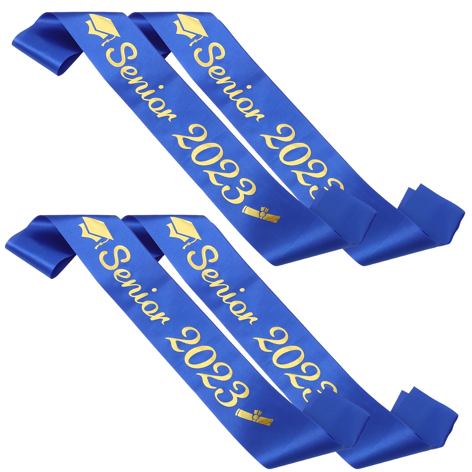 HONMEET Graduation Party Sashes Blue Satin 4pcs for All Students ...