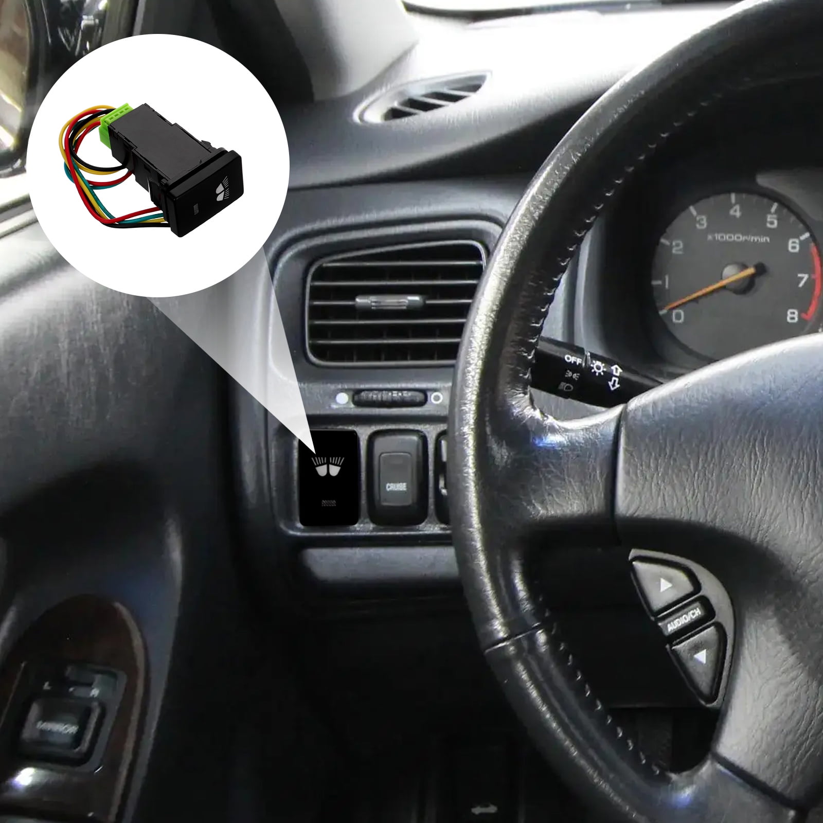 HONMEET Automotive Light Switch Black Plastic Easy Installation ...