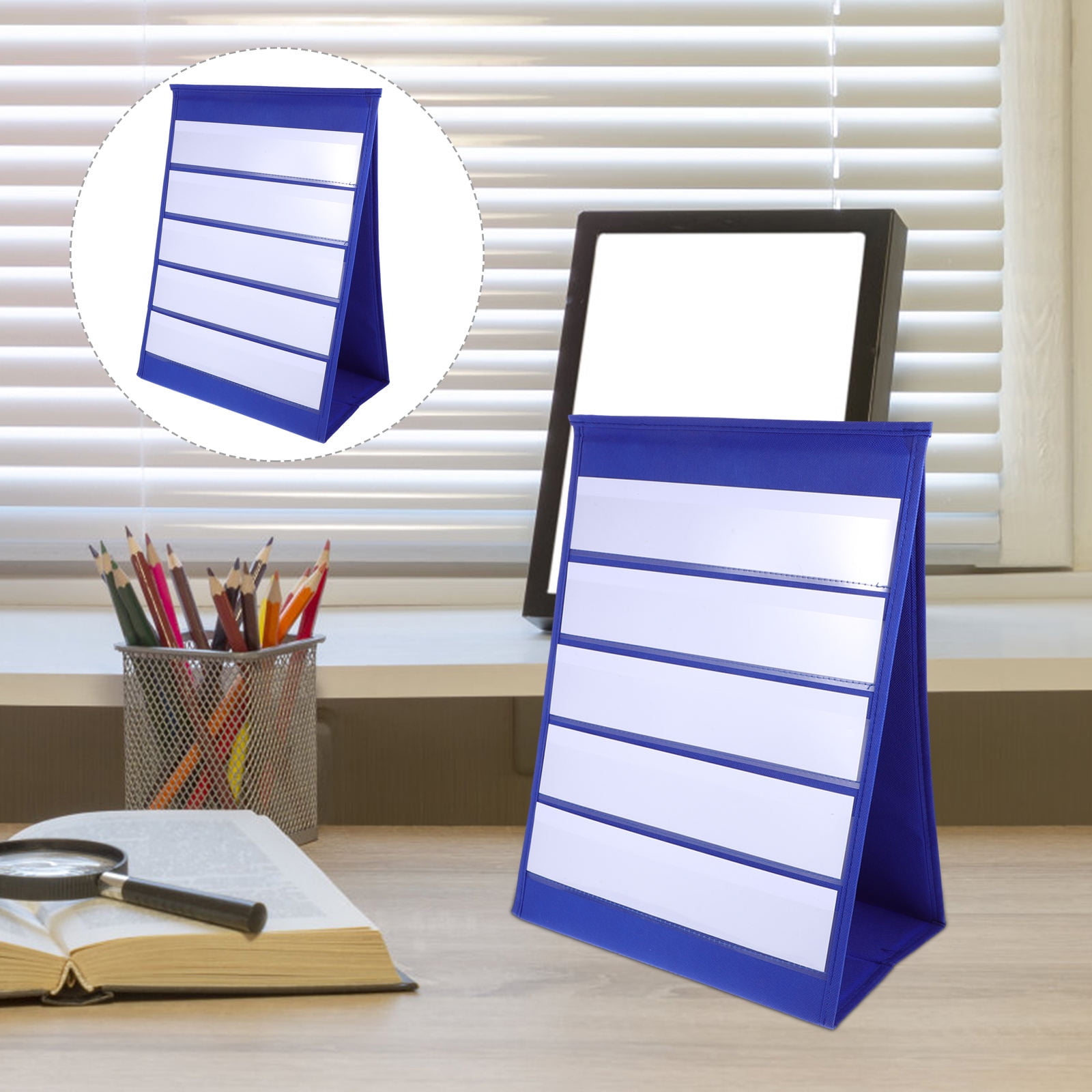 HONMEET Tabletop Pocket Chart Double-sided Multi-colored Paper Build ...