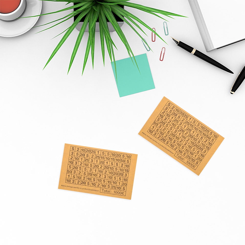 HONMEET Target Coin Bank Sticker 50Pack Beige Paper for Money Tracking ...