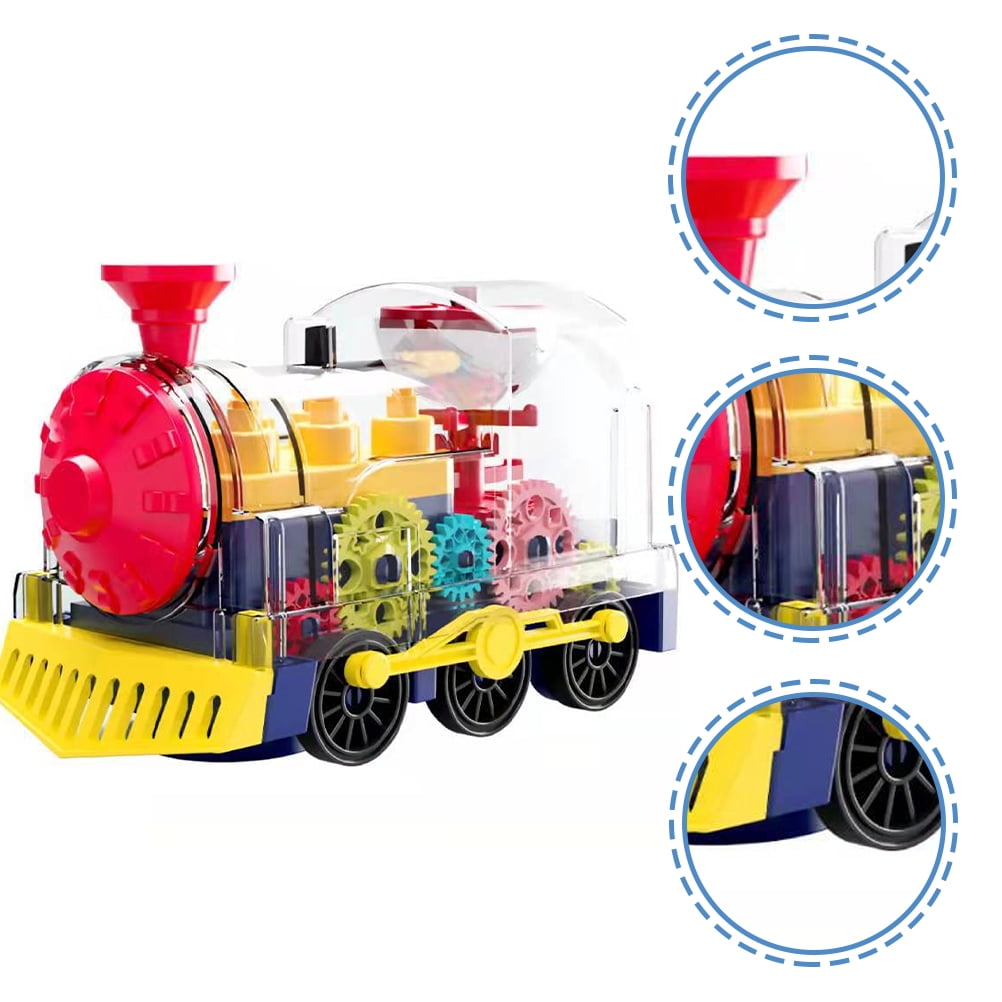 HONMEET Electric Train Toy Omnidirectional Plastic Music Playback ...