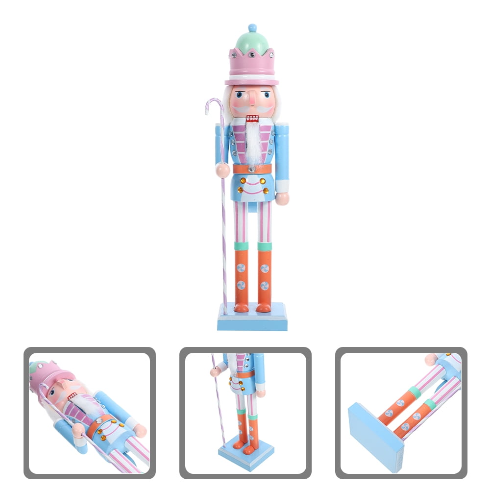 HONMEET Traditional Sky-Blue Nutcracker Figurine for Holiday Decor ...