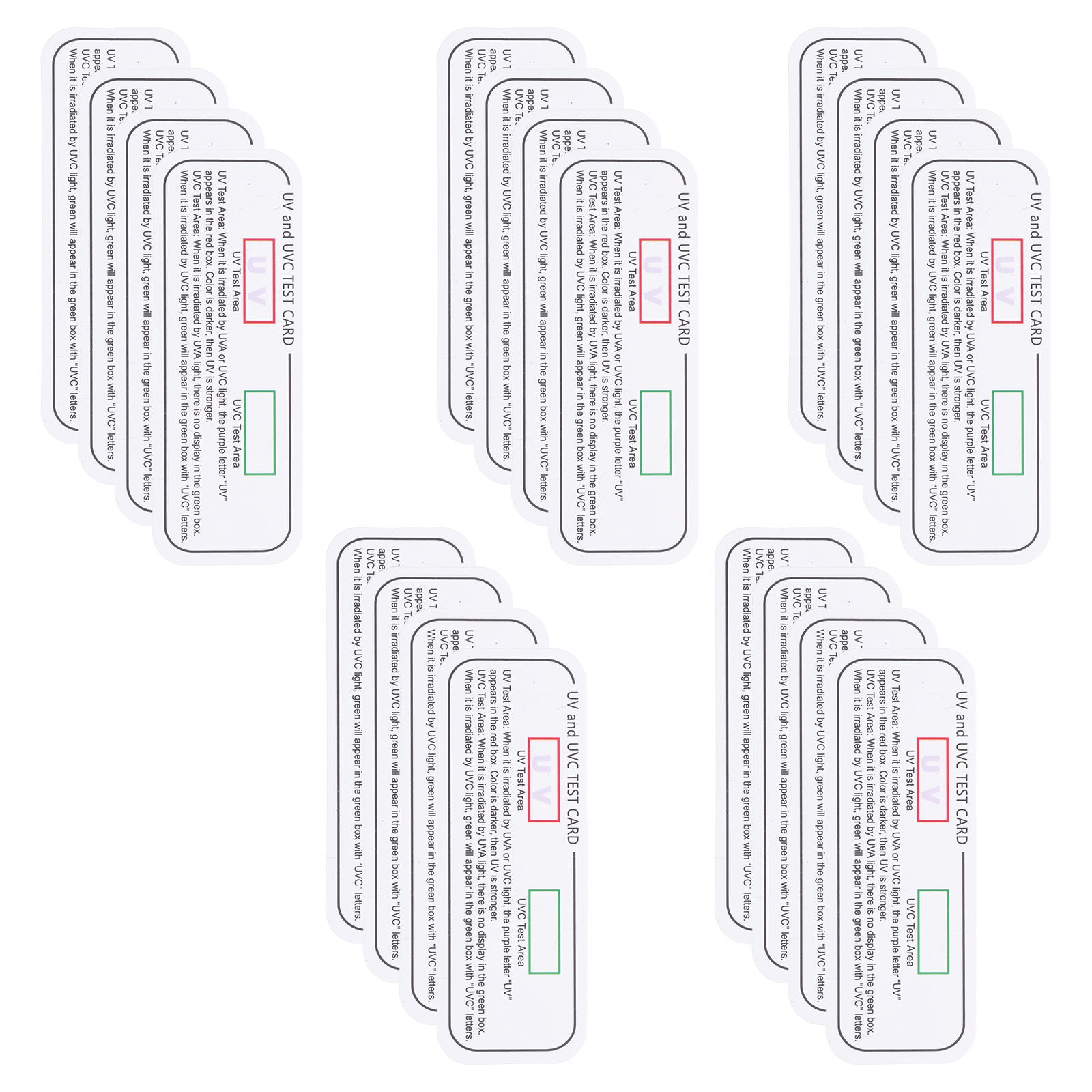 Honmeet Uv Indicator For Home Testing 20set Wavelength Indicator Uva Uvc Detection