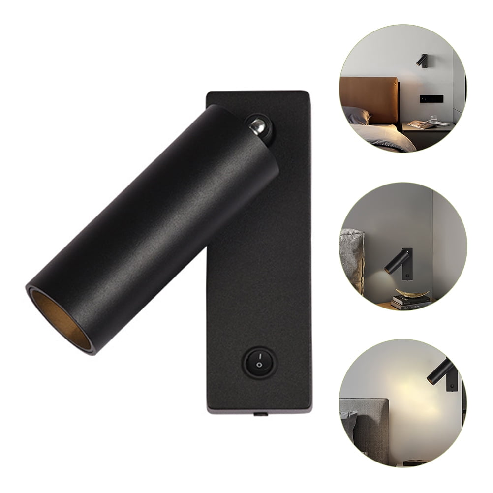 HONMEET Adjustable Modern LED Wall Reading Light Black Aluminum ...