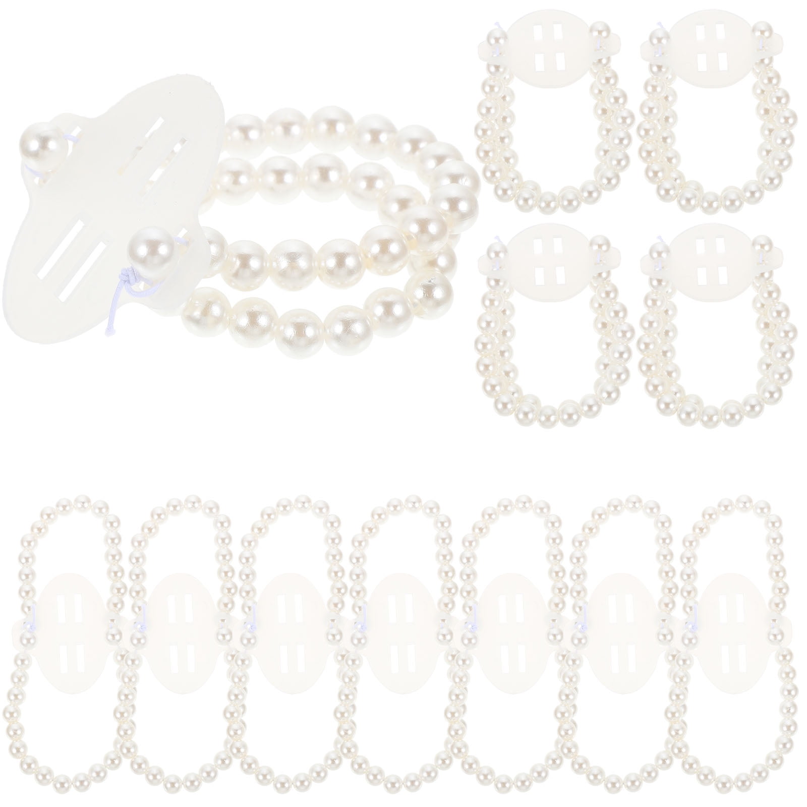 HONMEET White Wrist Corsage Bracelets 12Pcs for Wedding Formal Wear ...