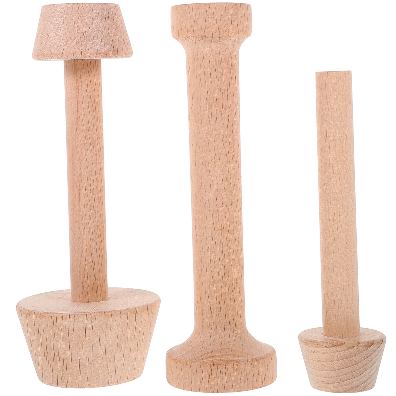 HONMEET 3Pcs Wooden Tart Tamper Set Double Ended Pastry Pushers for ...