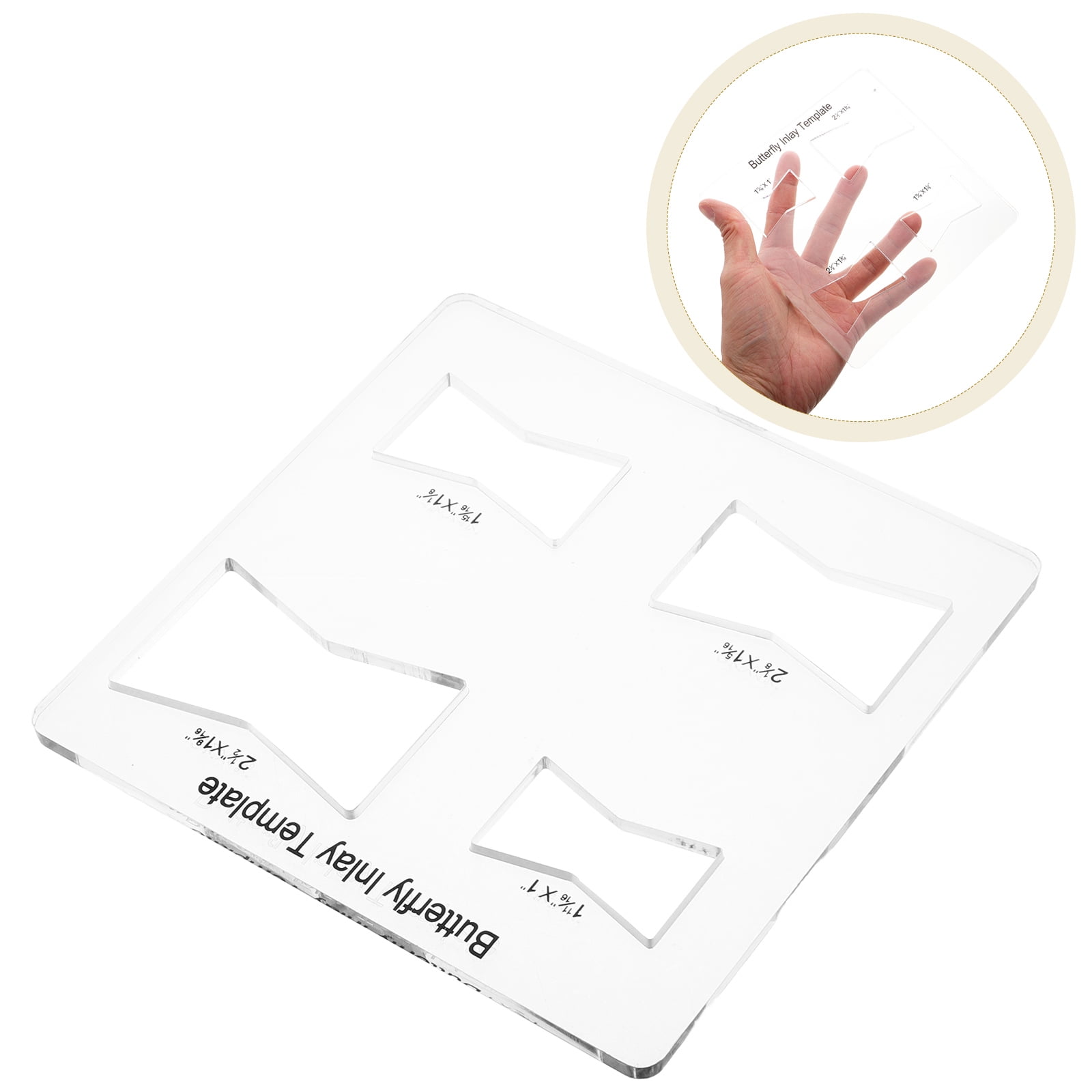 HONMEET Clear Acrylic Inlay Template for Woodworking, Craft Projects ...