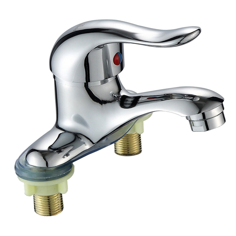 HONMEET Zinc Alloy Water Tap Silver Modern Design Hot Cold Water ...