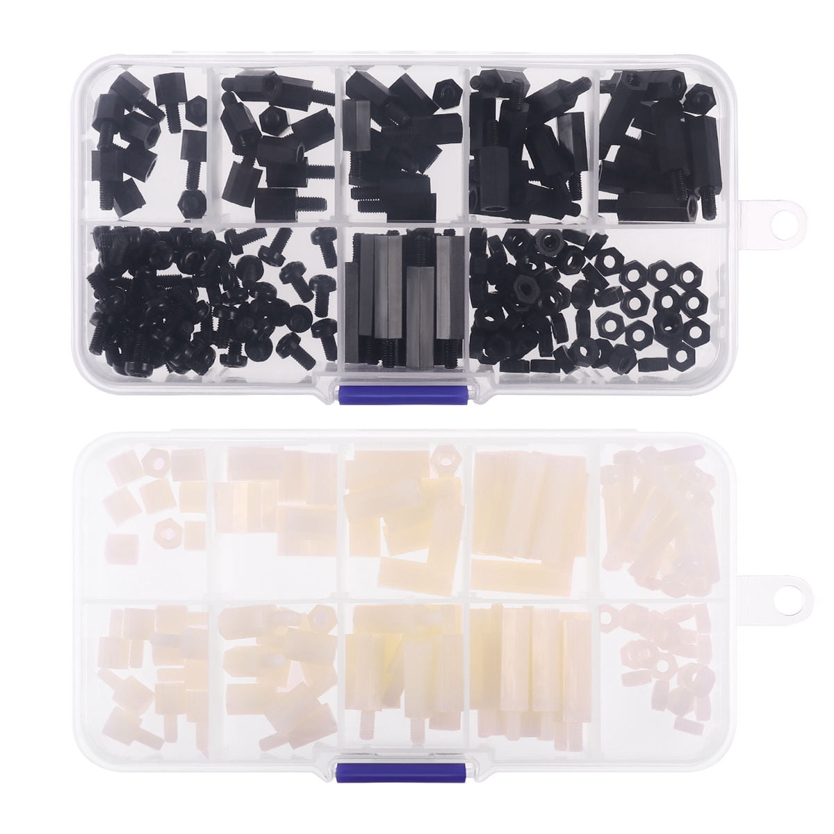 HONMEET 300Pcs Nylon Spacers and Nuts Assorted Colors for Industrial ...
