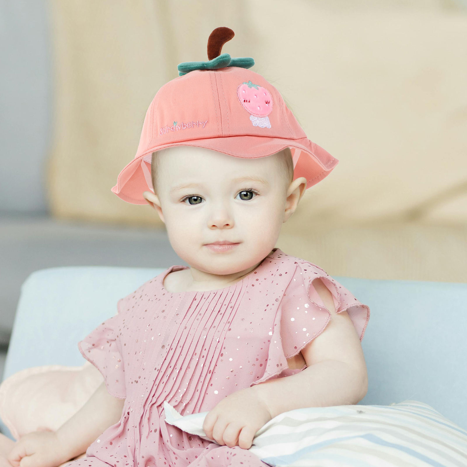 HONMEET sun hat for baby Toddler Girl Sun Hat Pink 1Set Beach Style for ...