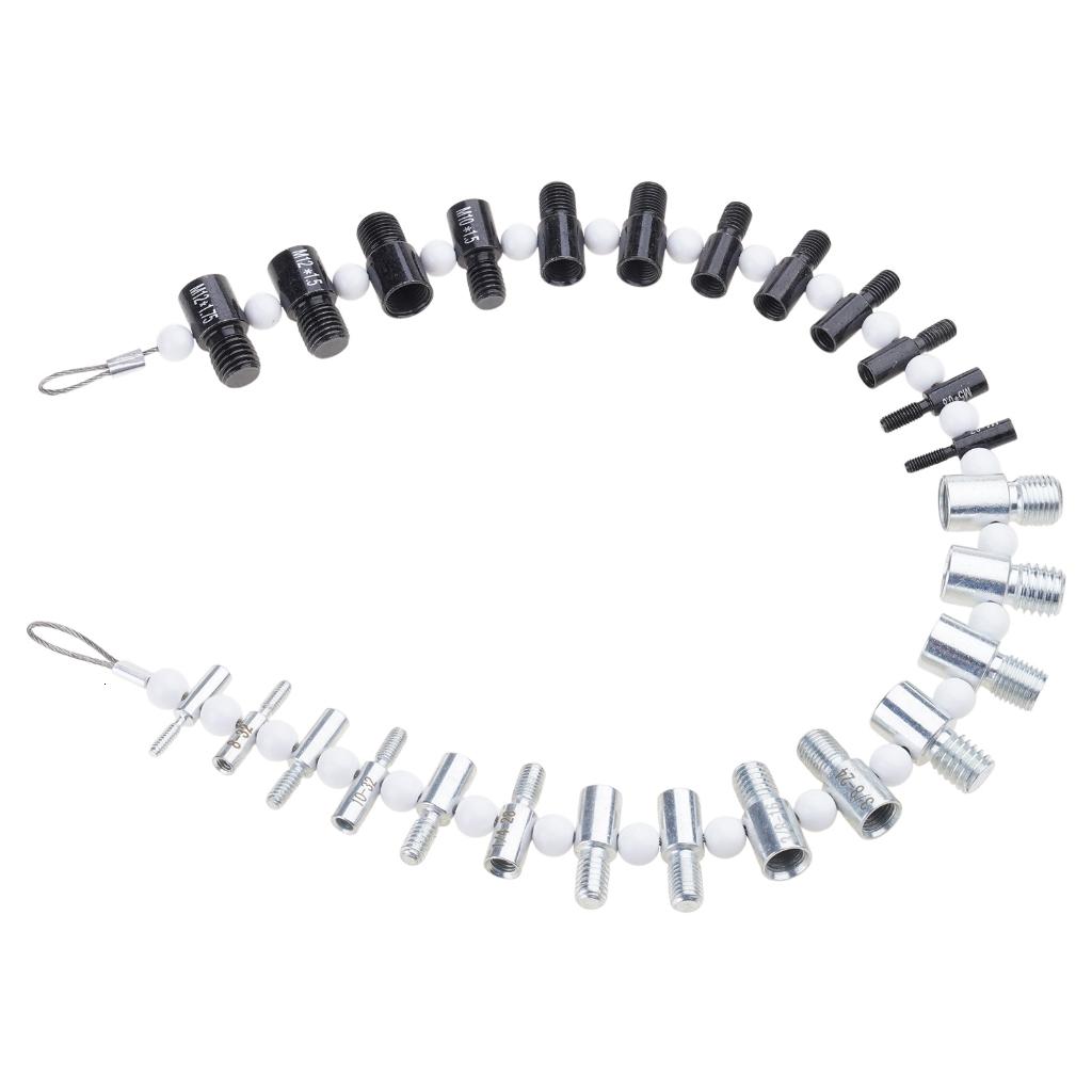 HONON Nut and Bolt Thread Checker Inch & Metric 26 Male/Female Bolt ...