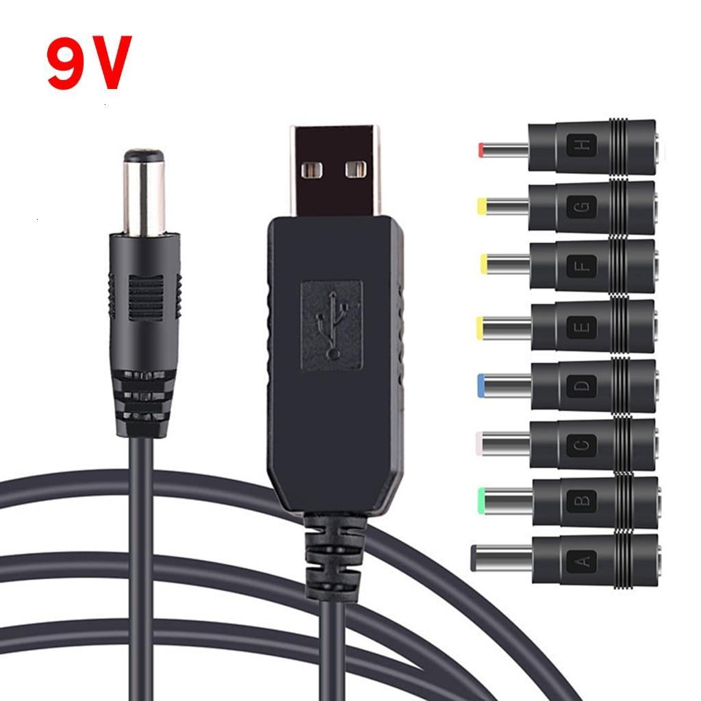 HONON USB to DC 5V 9V 12V Adapter Converter Cable USB to 8PCS DC Jack for Router Mini Fan ...