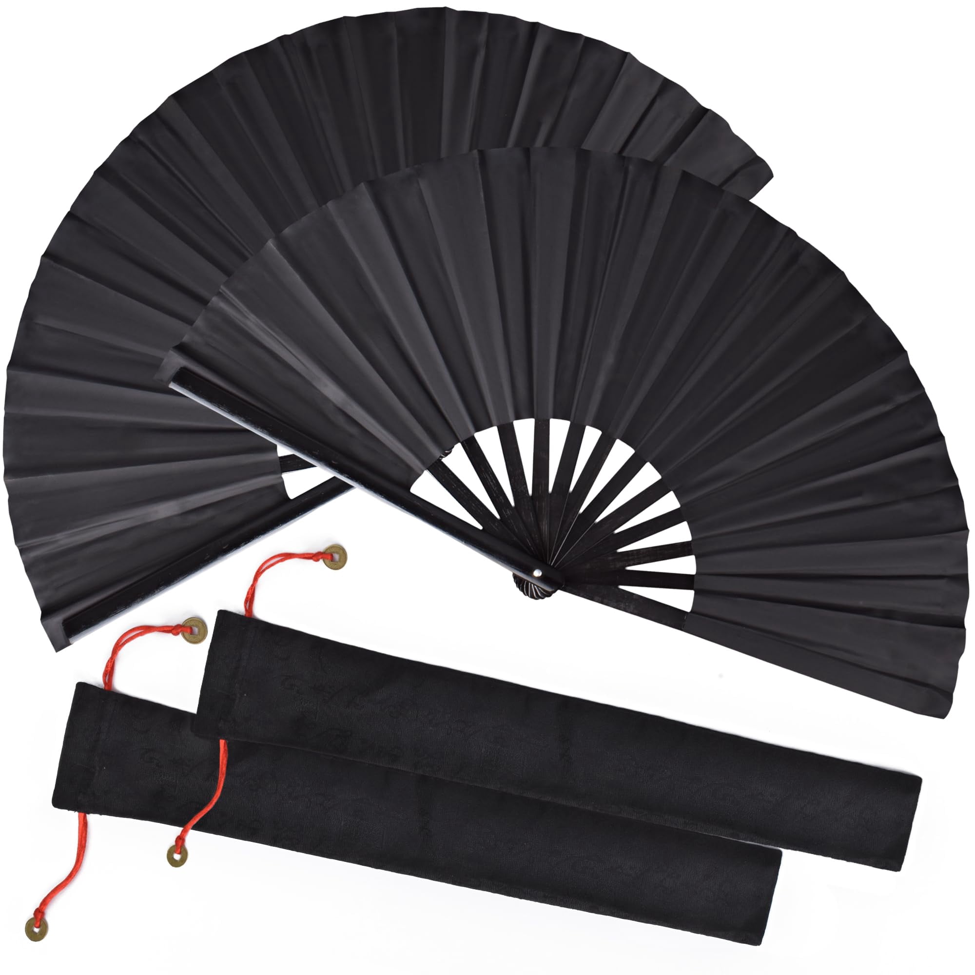 HONSHEN Folding Hand Fan with Bamboo ATT1for Women Men, Chinese ...