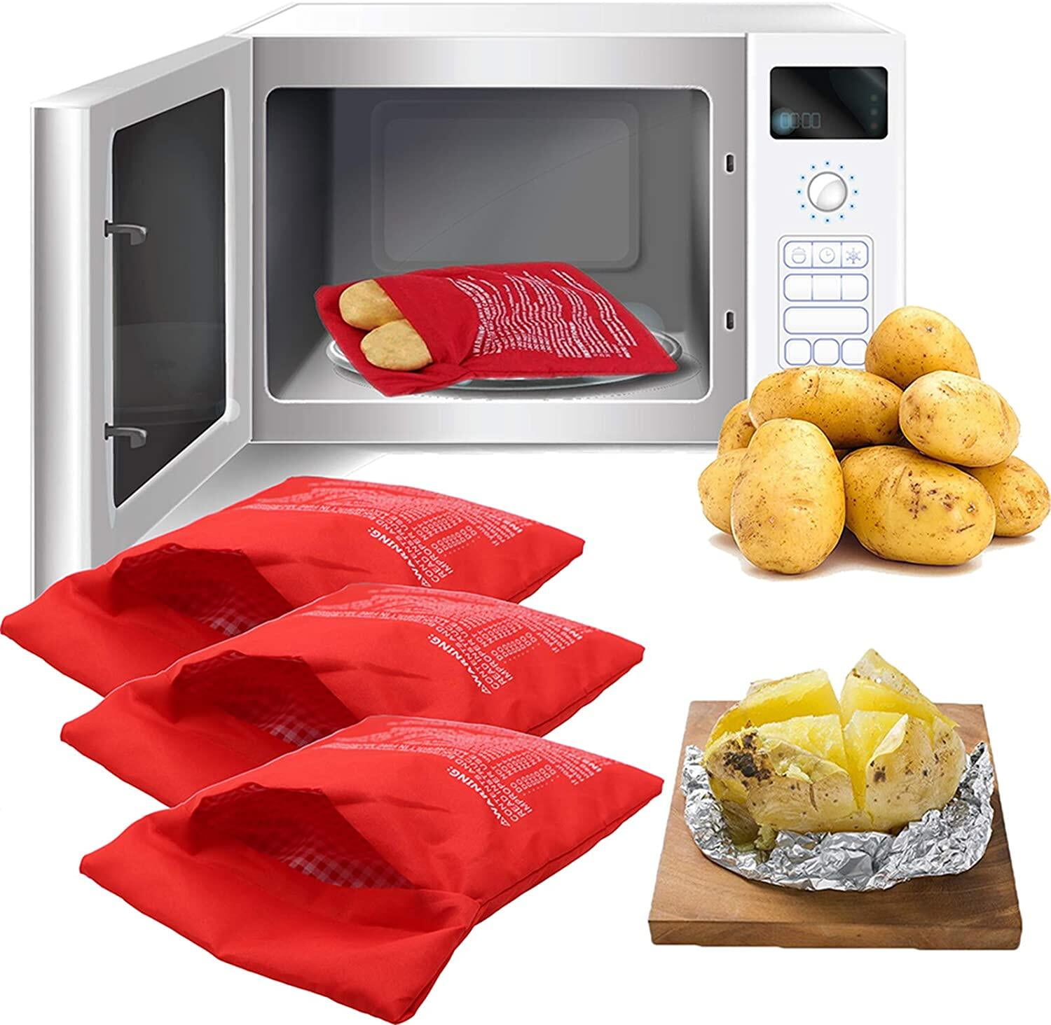 Customer reviews for HONSITML Microwave Potato Bag, 3 Pack Reusable ...