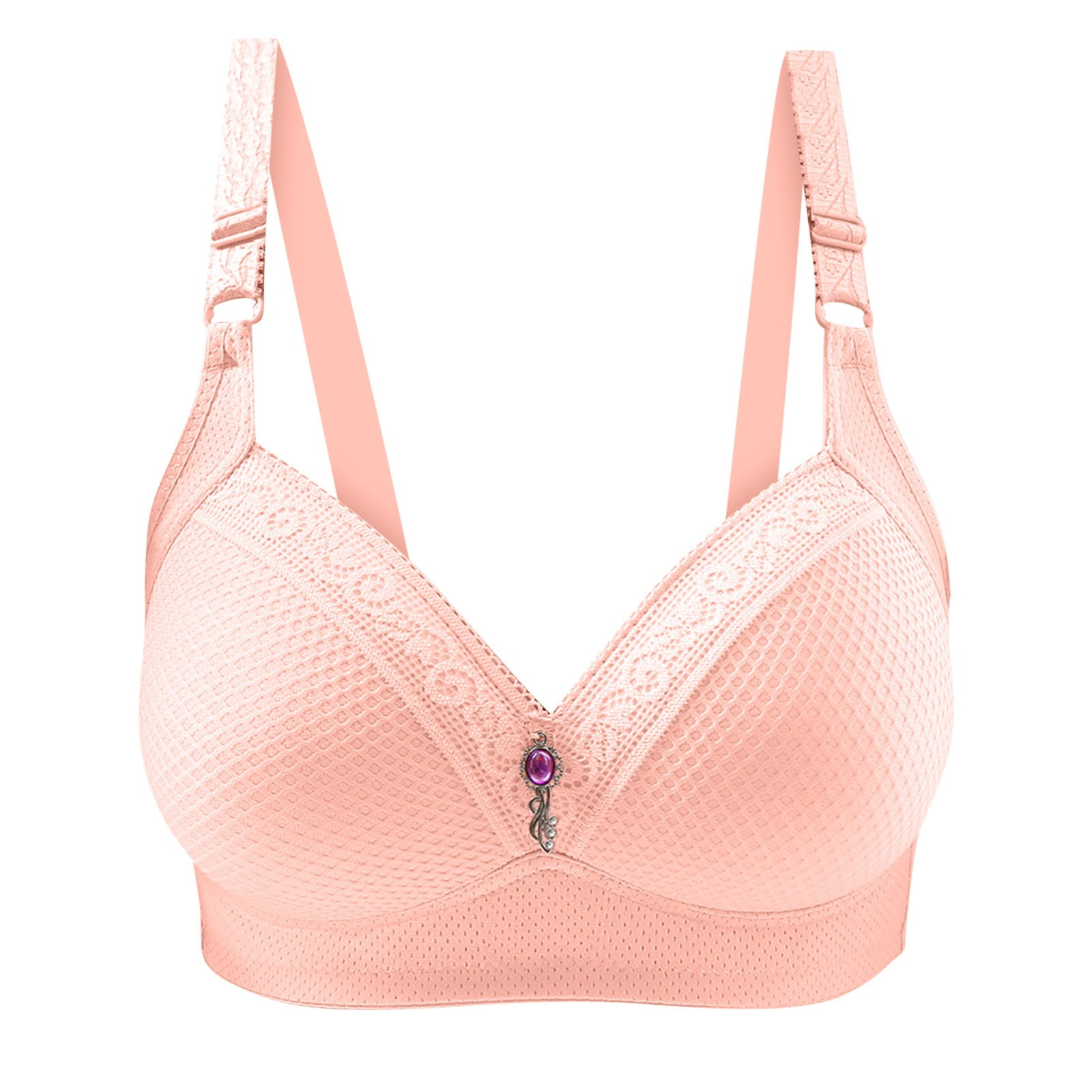 HONVEIO Women Brassiere No Wire Woman's Printing Tops Sleep Gathered ...