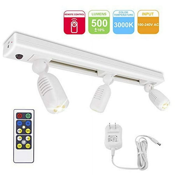 HONWELL Track Lighting LED Spotlights with 3 Rotatable Lights Heads ...