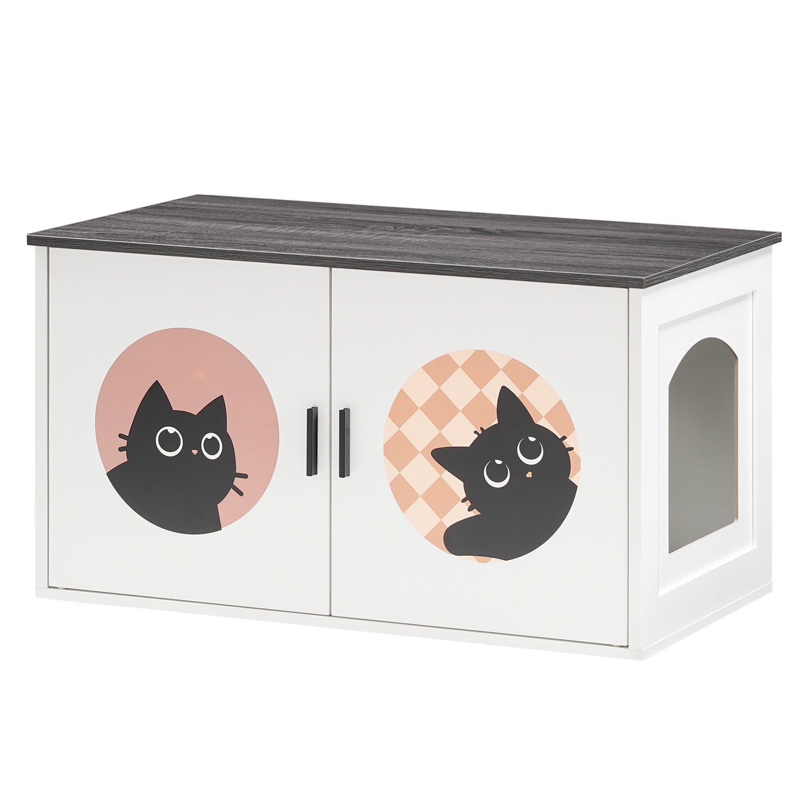 HOOBRO Cat Litter Box Enclosure, Hidden Litter Box Enclosure Furniture ...