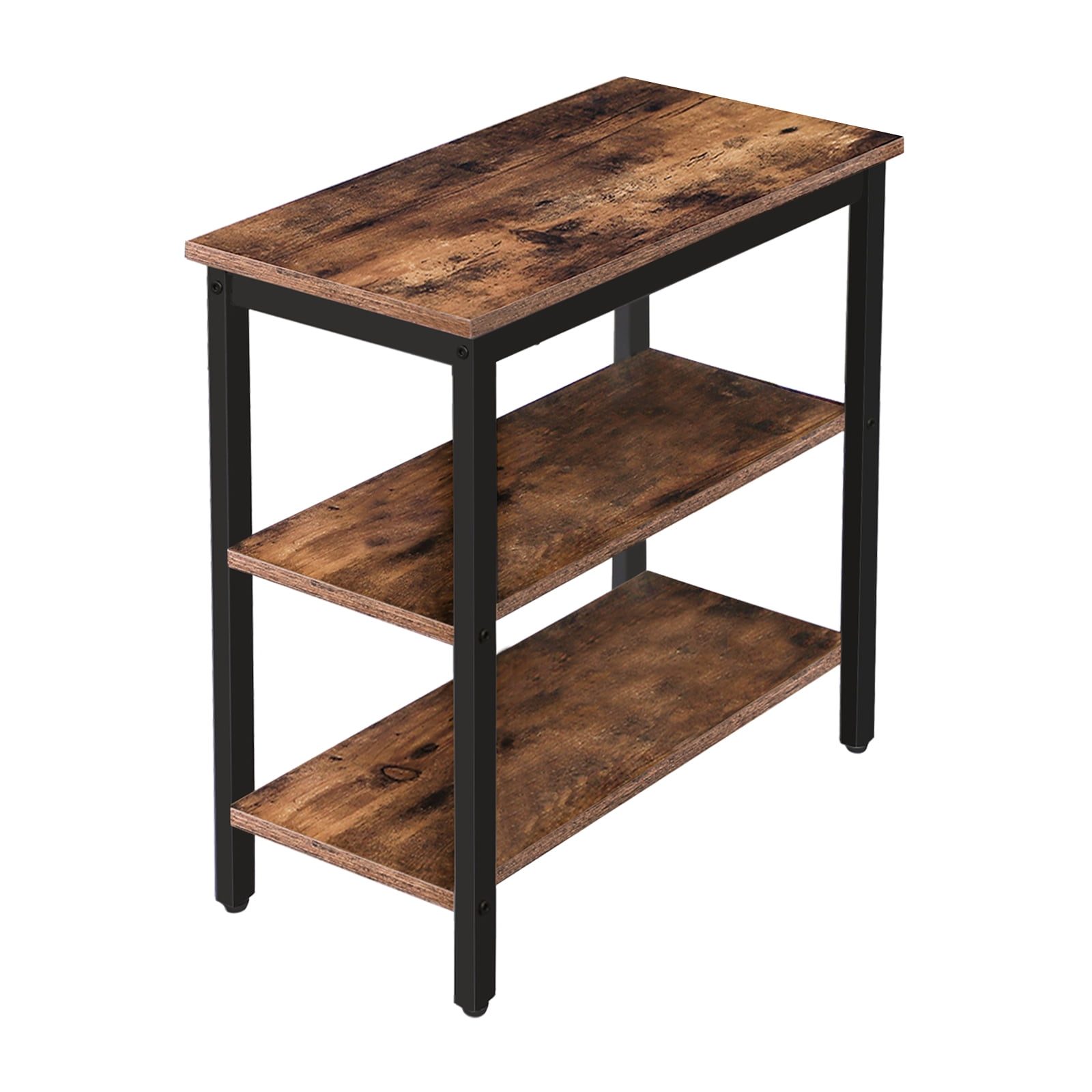 HOOBRO, End Table, BF14BZ01, Rustic Brown and Black - Walmart.com