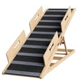 HOOBRO Folding Dog Ramp with Adjustable Height, Guardrails & Non-Slip ...