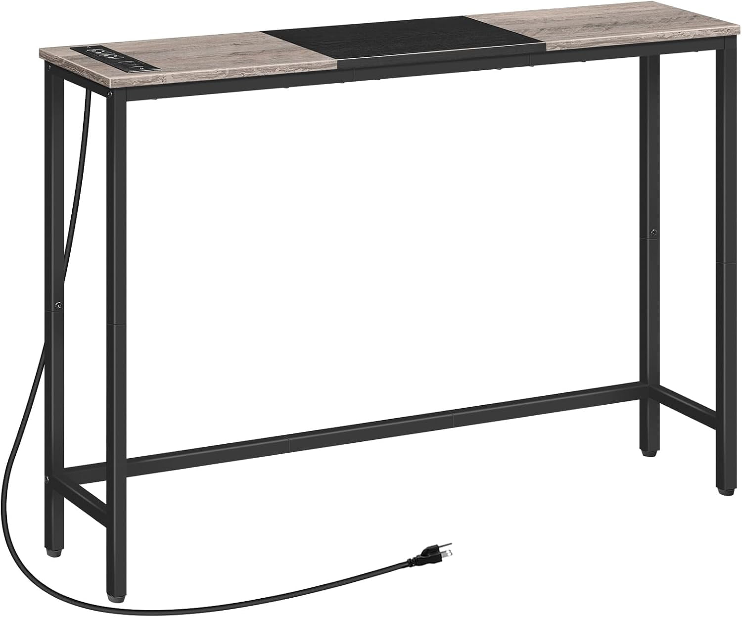 HOOBRO Narrow Console Table with Power Outlets, 44.9-Inch Sofa Table ...