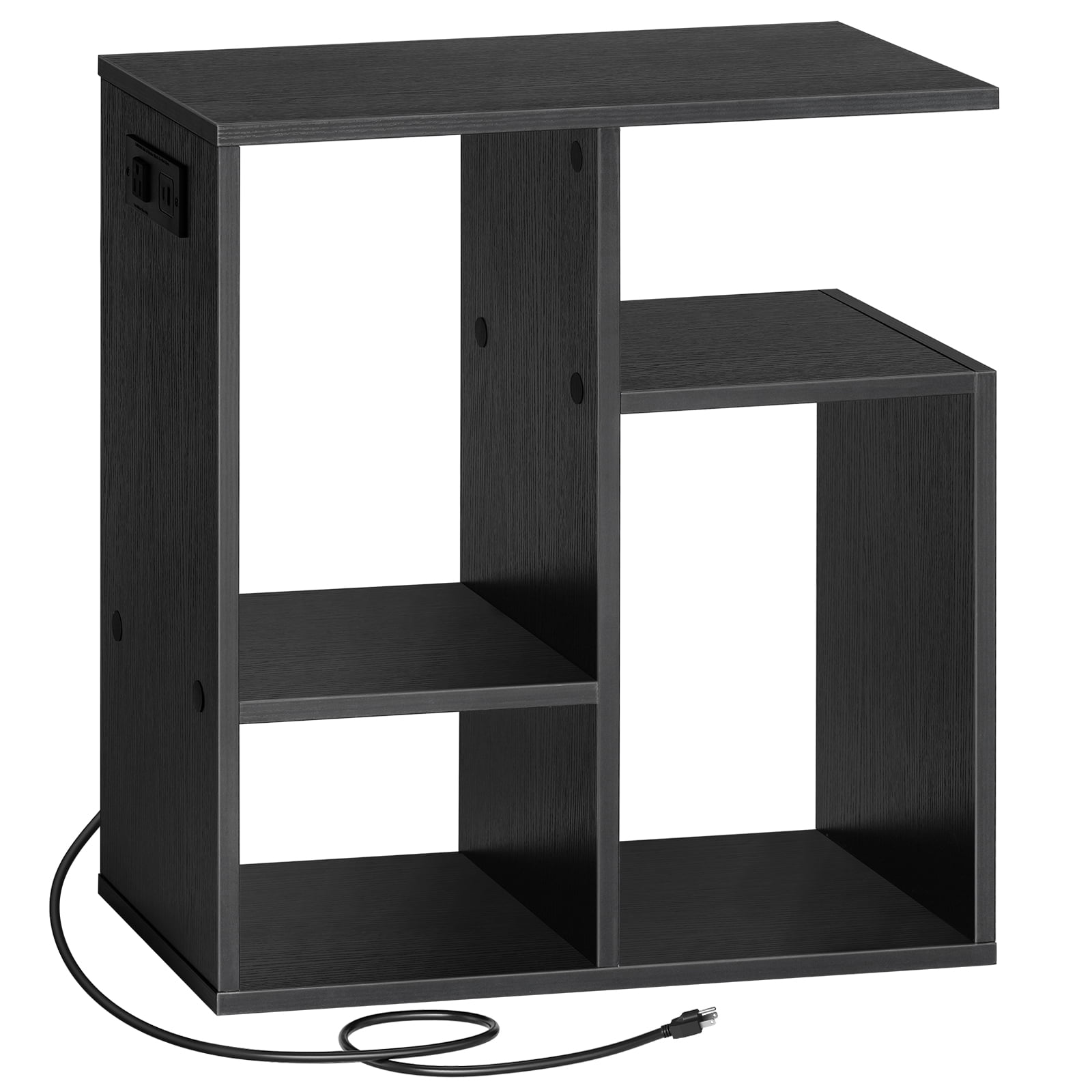 HOOBRO Narrow End Table with Charging Station, Side Table with Power ...