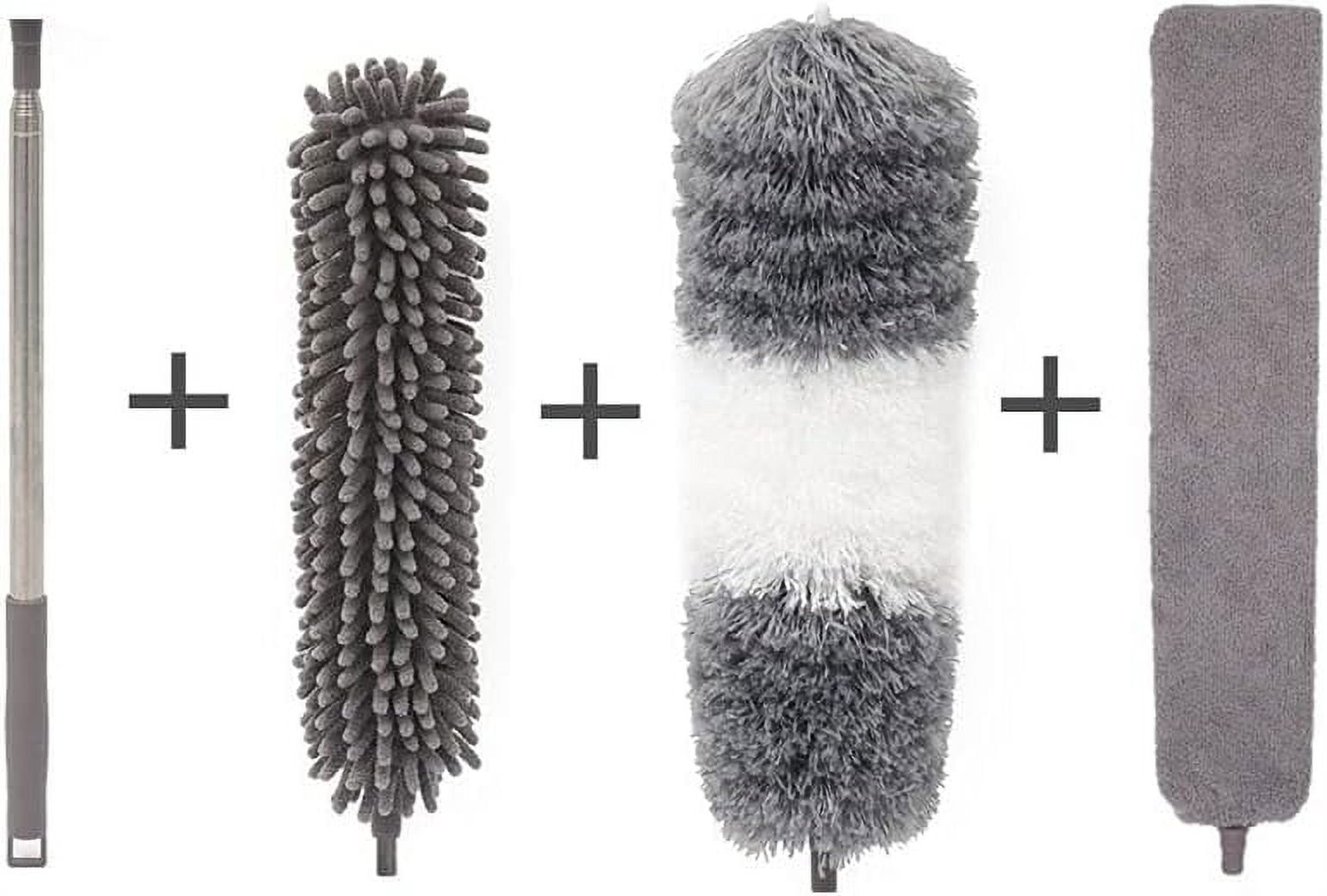 HOOFUN Microfiber Duster Removable and Washable Fiber Brush Hand Dust ...