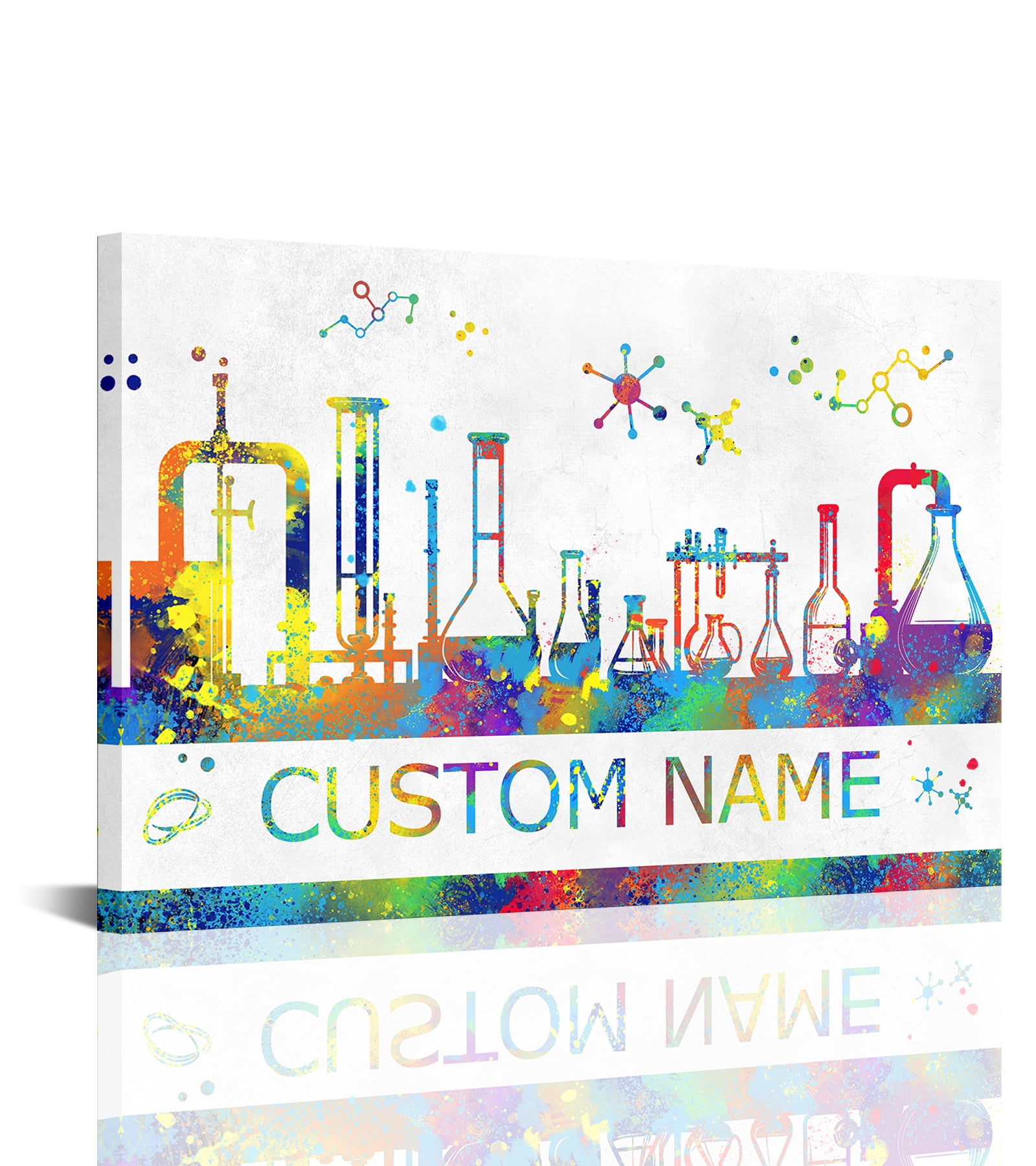 HOOHAA Personalized Science Lab Sign Wall Art Colorful Chemistry ...