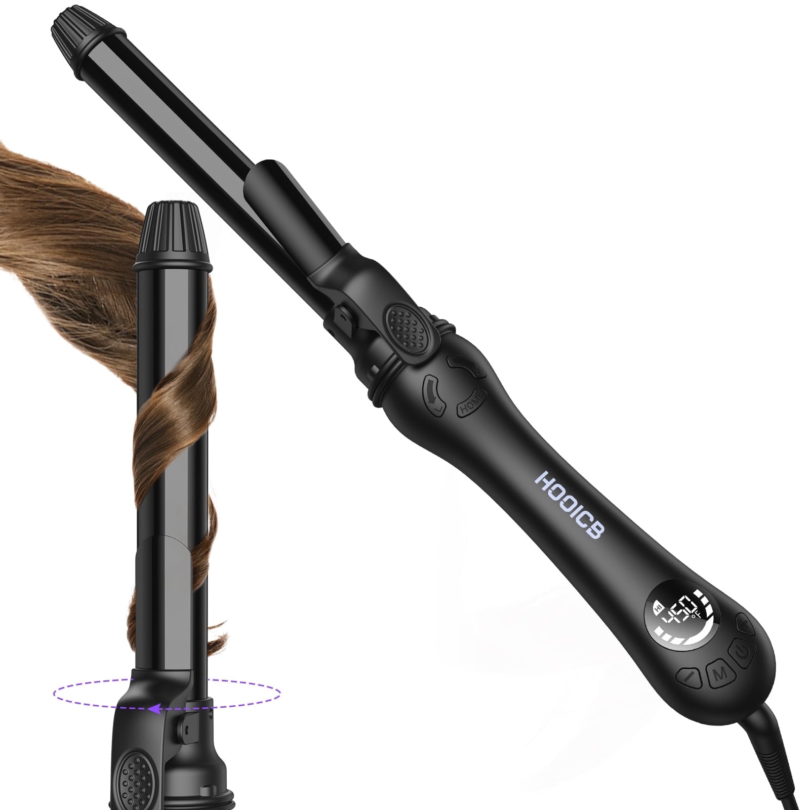 HOOICB Automatic Curling Iron, 1" Hair Curler Tool with Negative Ion ...